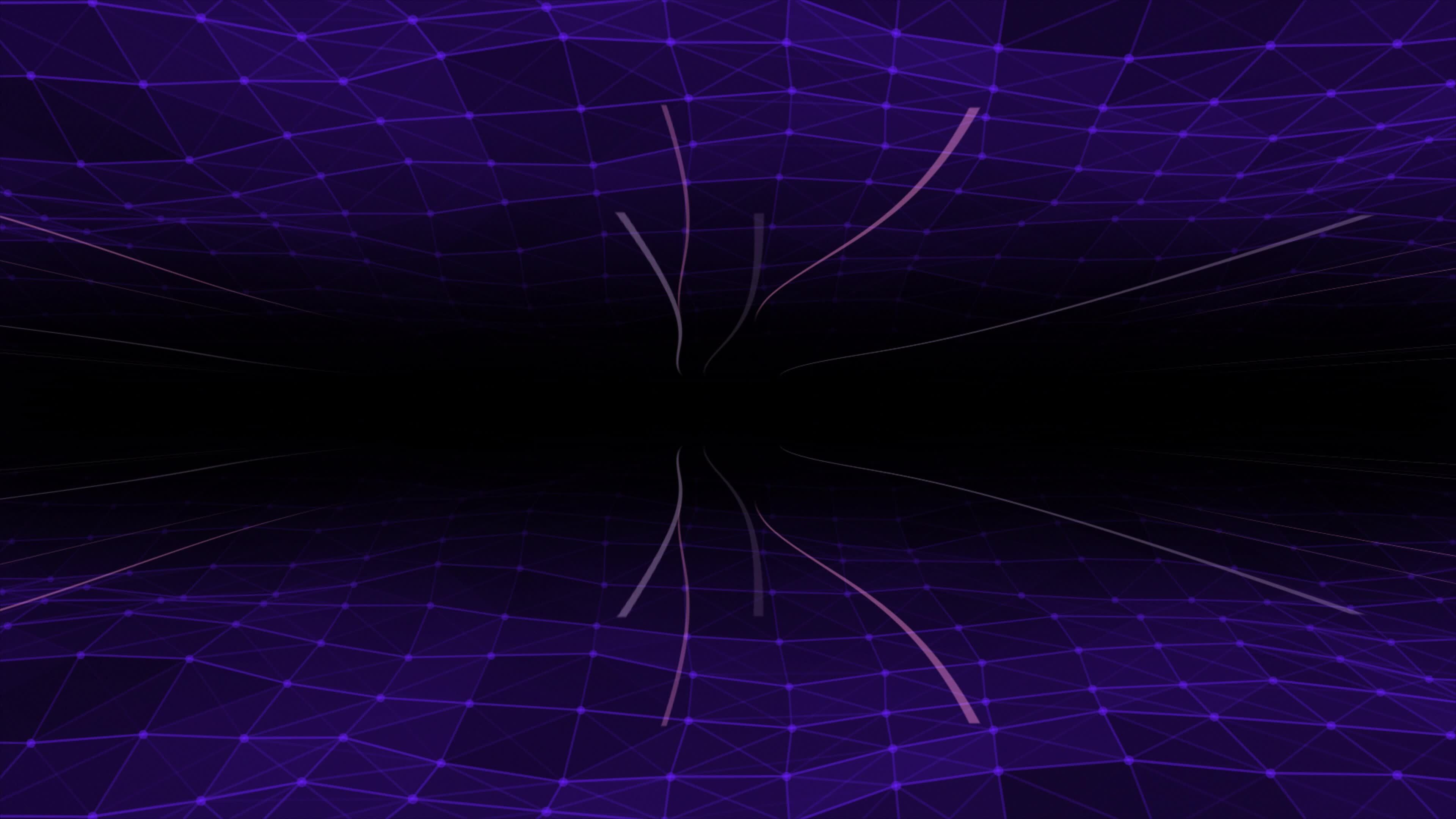 Abstract Hi Tech Lines And Dots Slowly Moving Futuristic Plexus Pattern With Floating Lines On