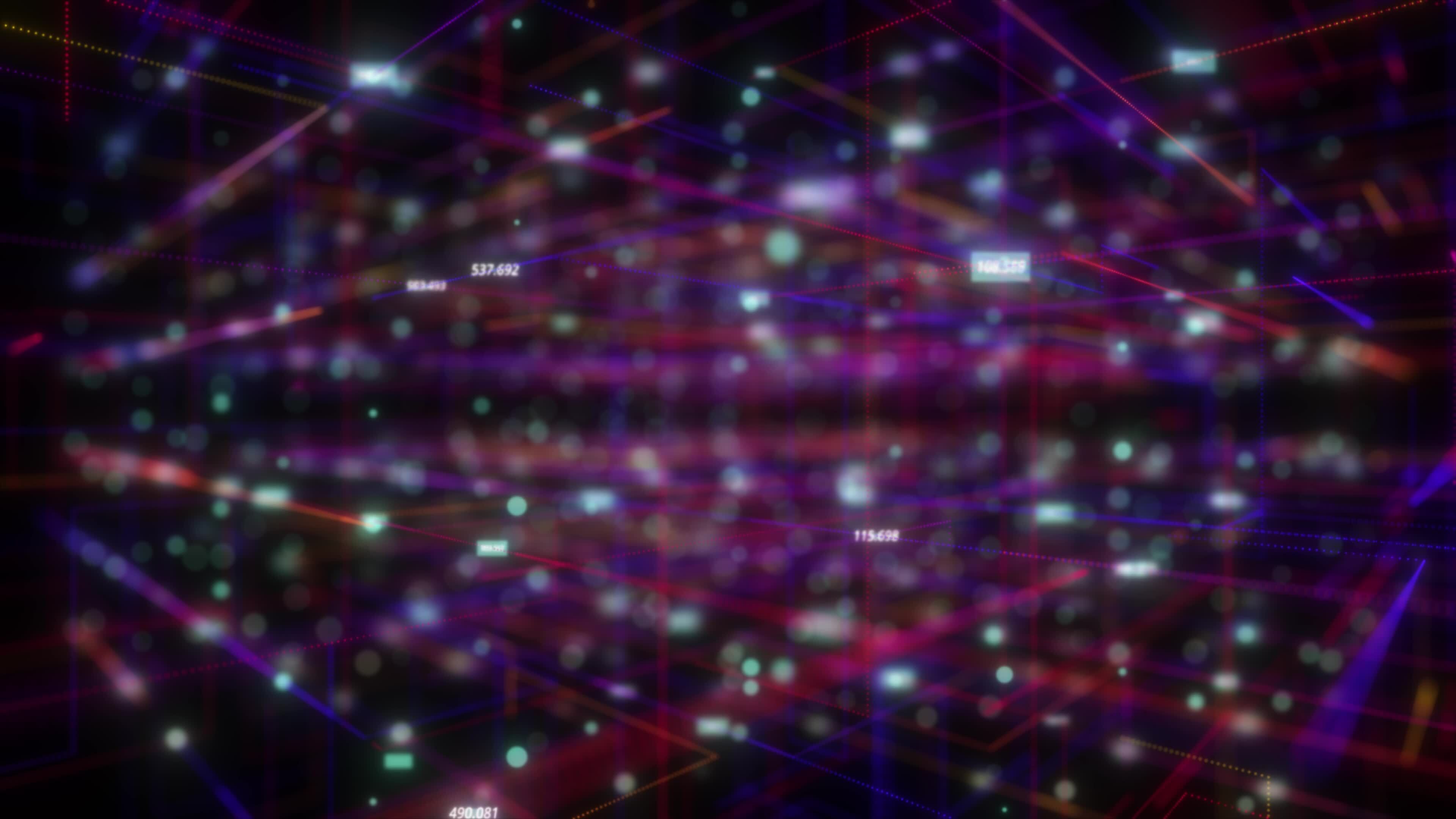Digital Data Network Connection In Digital Cyberspace Hi Tech