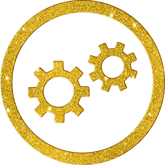 Gold Gear PNGs for Free Download