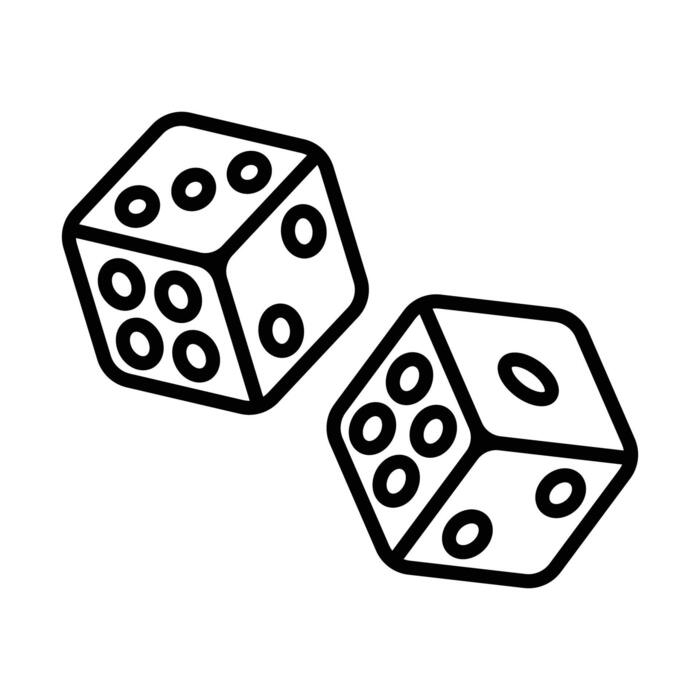 Dice Outline Vector Art, Icons, and Graphics for Free Download