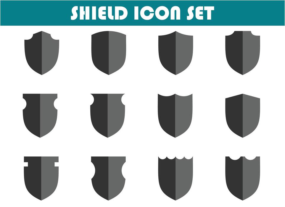 Shield Icon Set Vector Art, Icons, and Graphics for Free Download