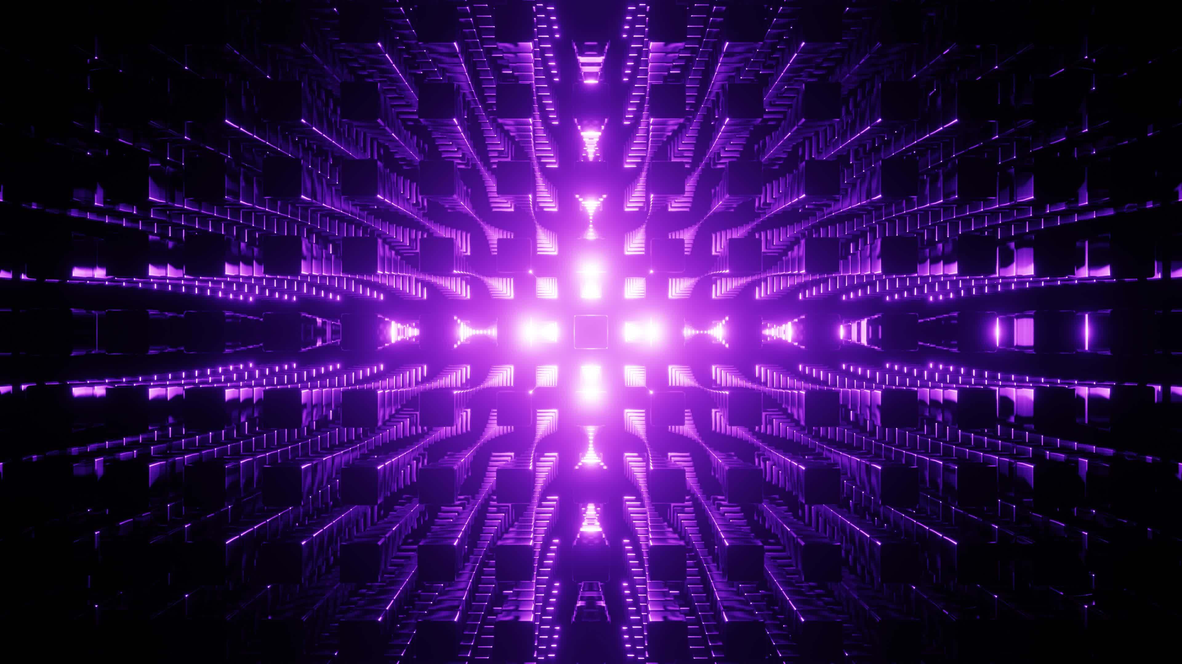 Purple Abstract Cube Volume Background Vj Loop 41708191 Stock Video At