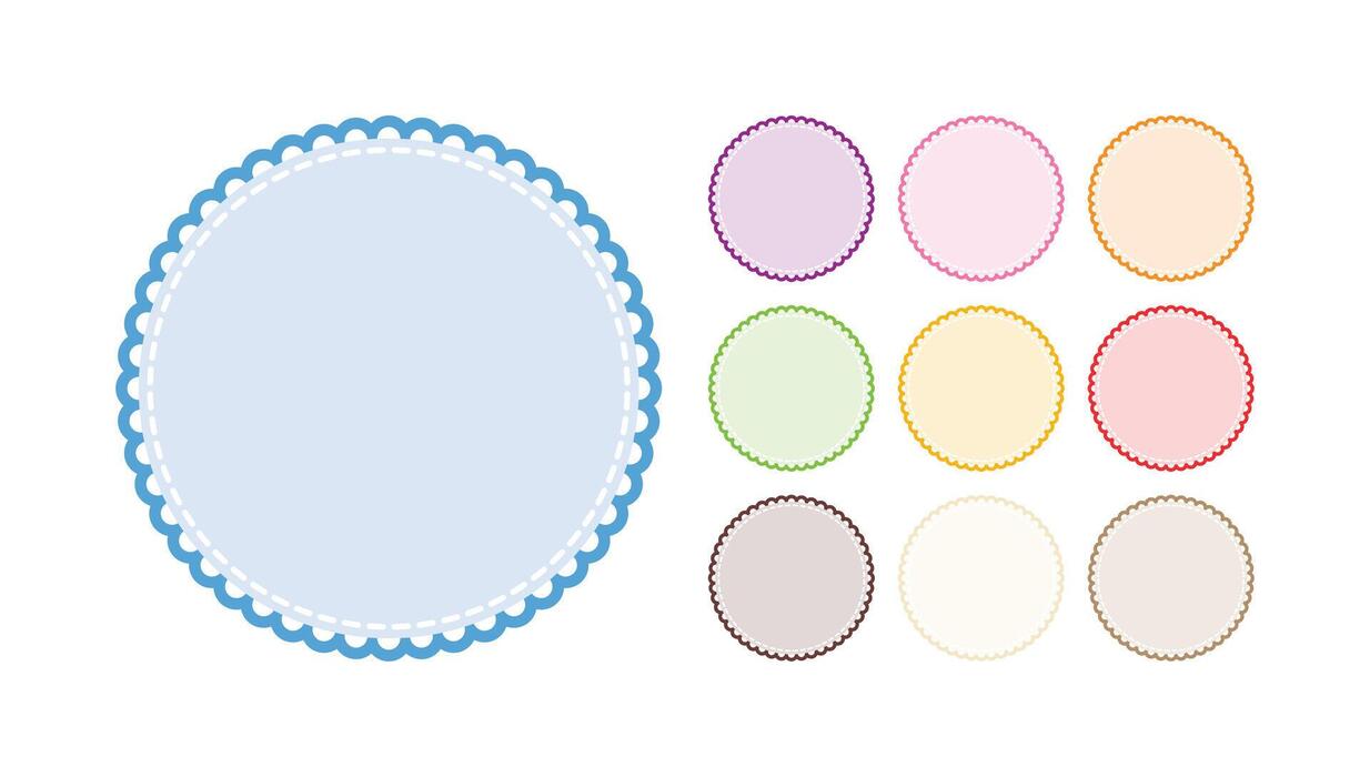 Scalloped Circle Vector Art, Icons, and Graphics for Free Download