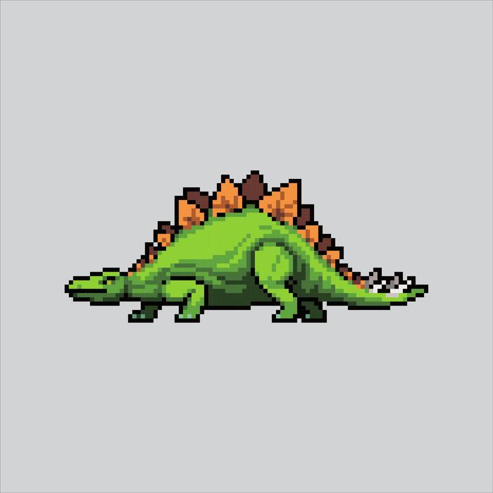 Pixel Dinosaur Vector Art, Icons, and Graphics for Free Download