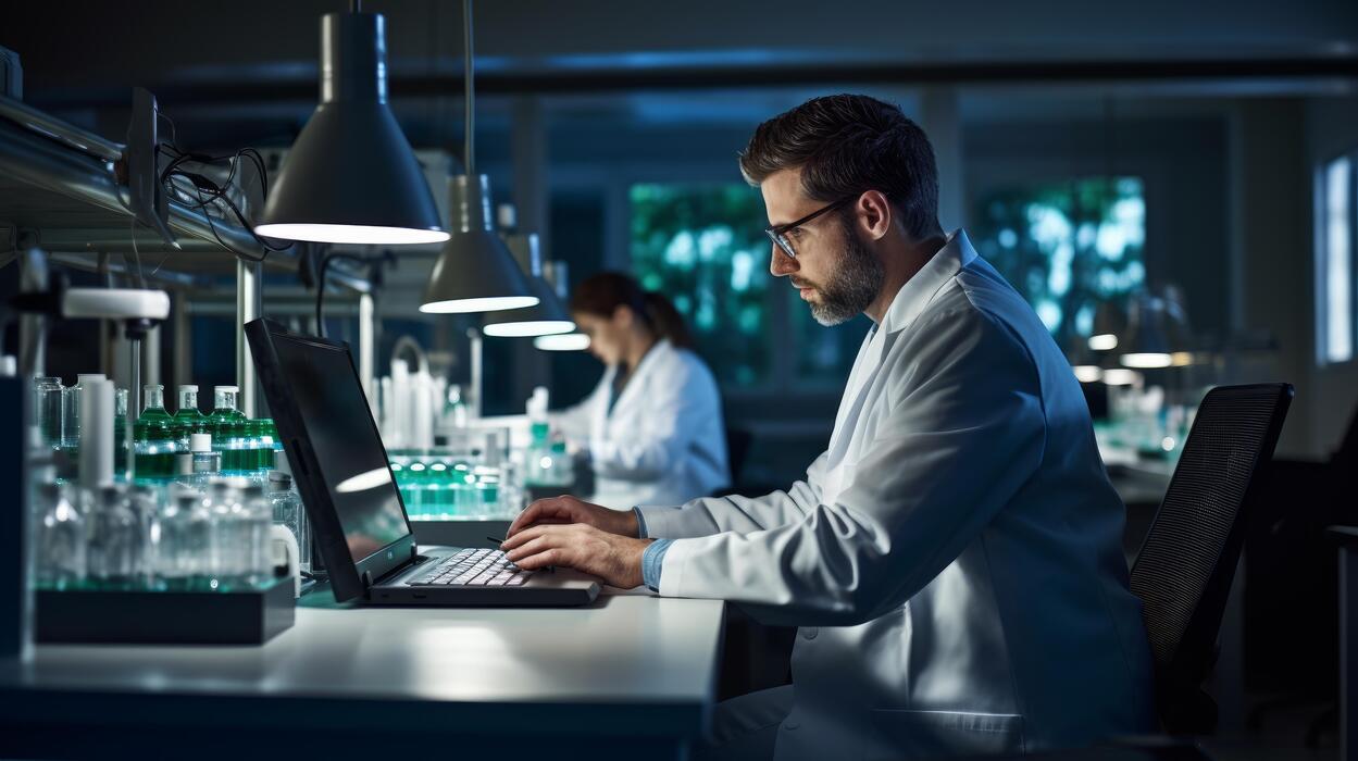 Scientist On Computer Stock Photos, Images and Backgrounds for Free ...