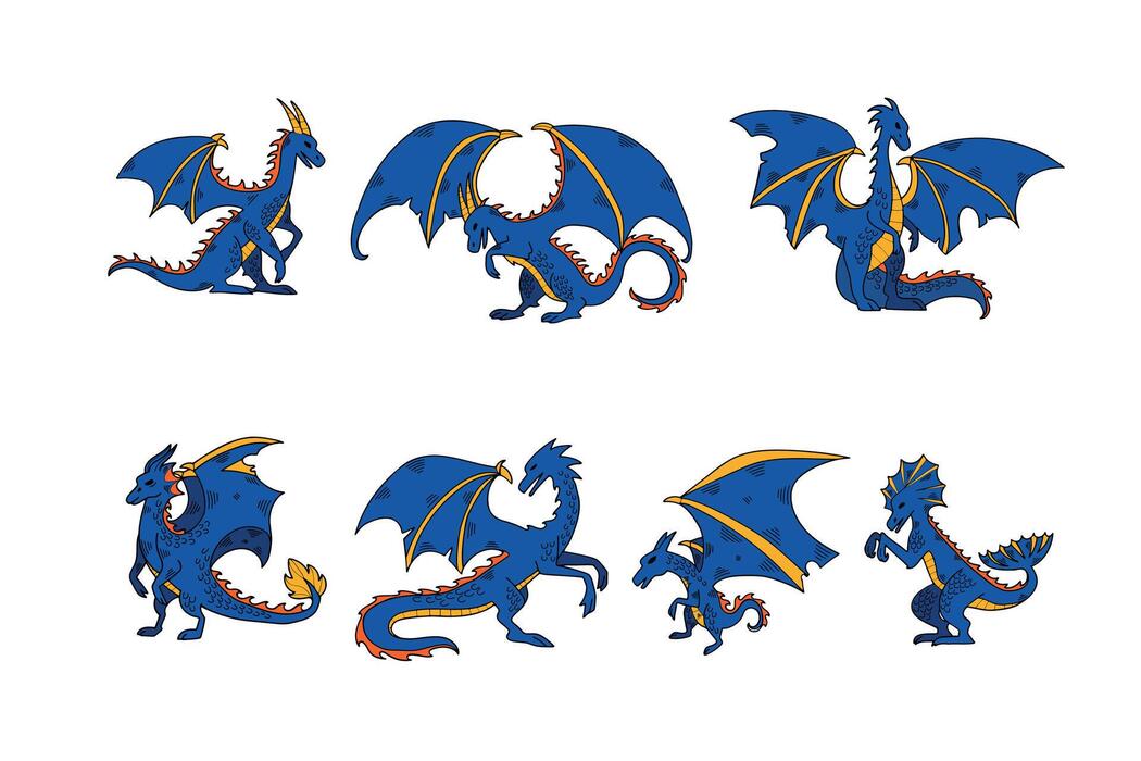 2d Dragon Vector Art, Icons, and Graphics for Free Download