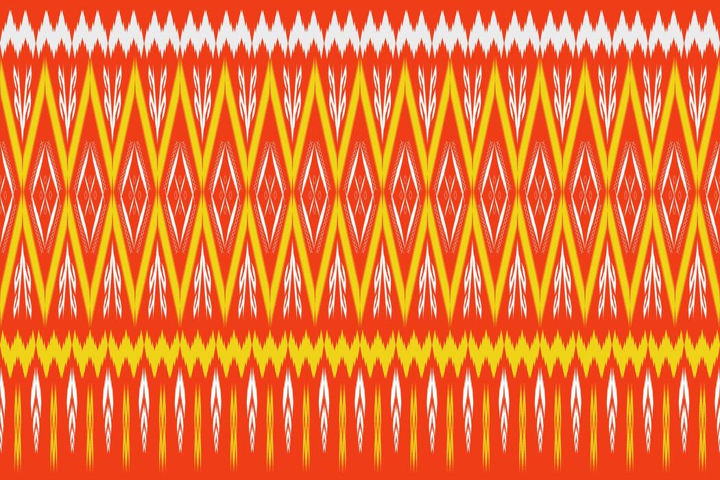 Ethnic Zigzag Pattern In Retro Colors Aztec Style Seamless Background Vector Art Icons And