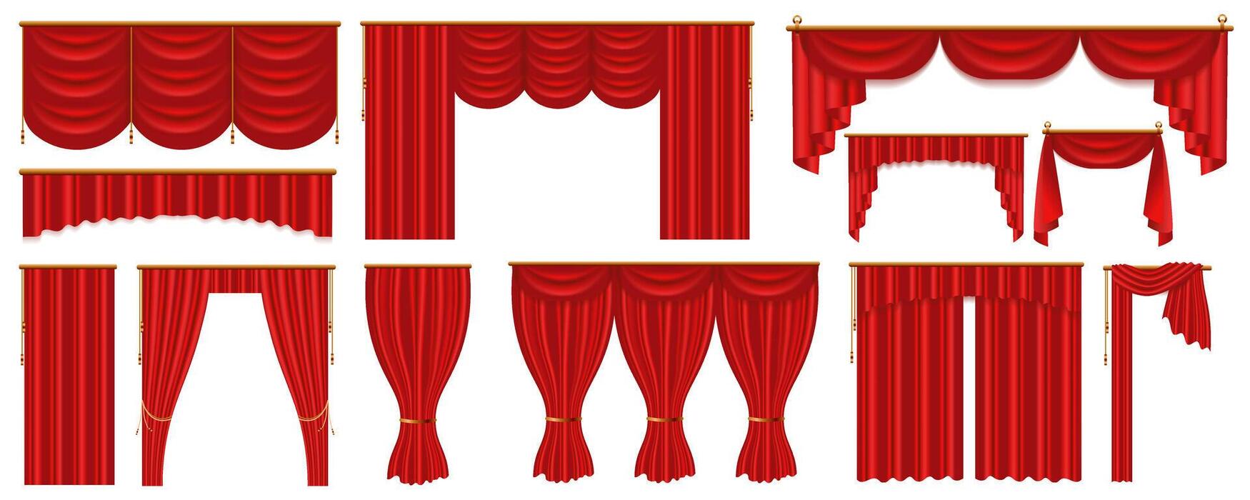 Red Curtain Vector Art Icons And Graphics For Free Download