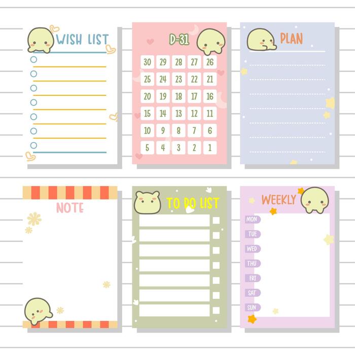 Planner Notes Vector Art, Icons, and Graphics for Free Download
