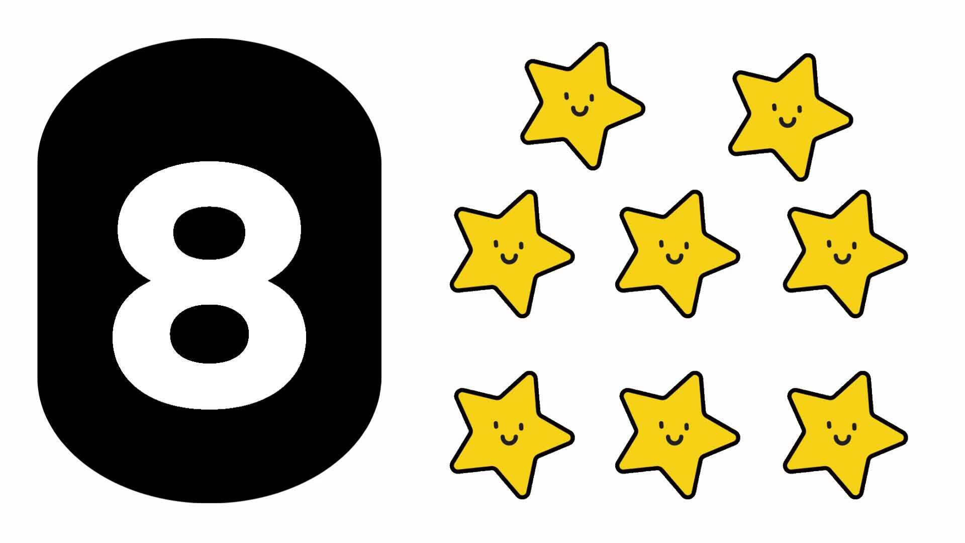 star animated learning for kids number counting nursery rhymes class ...