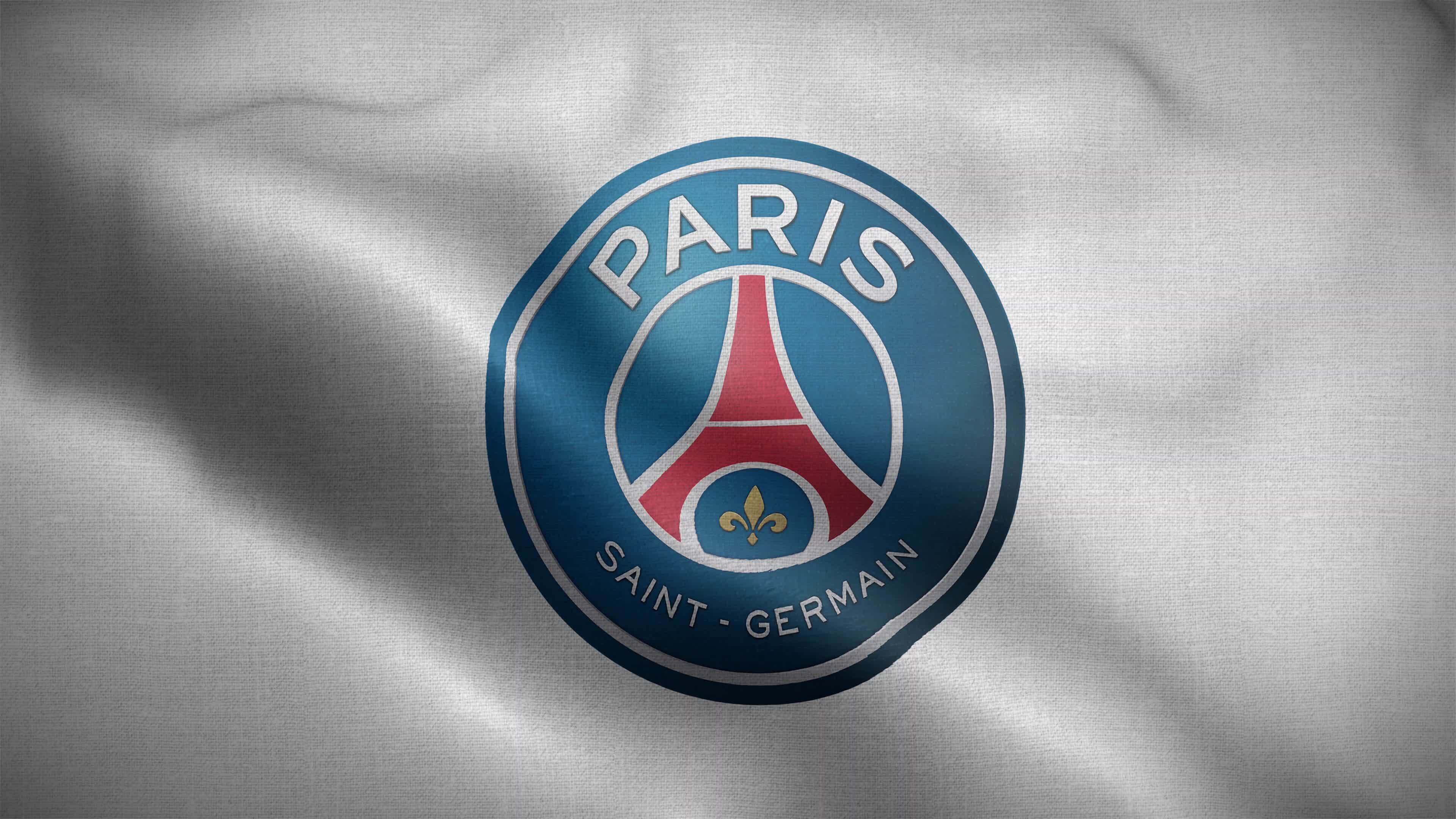 PSG Paris Saint Germain France White Logo Flag Loop Background 4K 41946267 Stock Video at Vecteezy