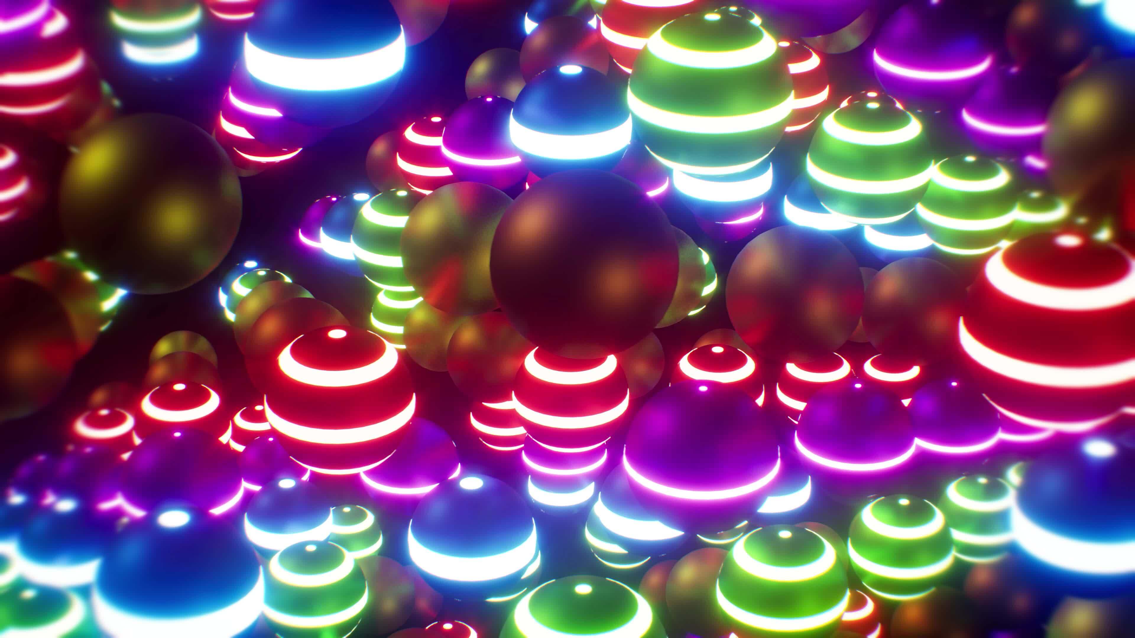 Flickering Neon Striped Sphere Array Lamps Graphic Art Background 42054434 Stock Video at Vecteezy