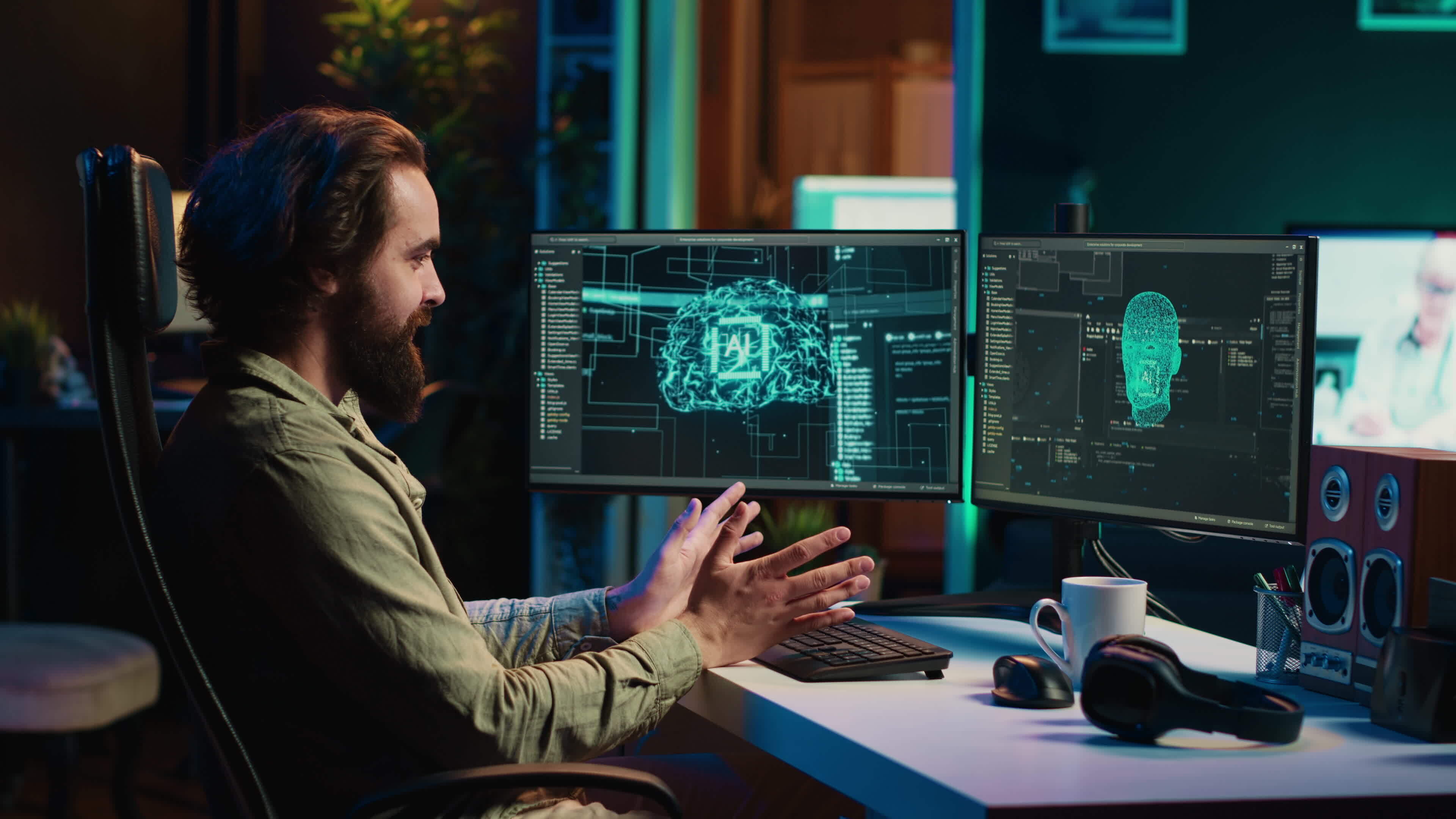 Pleased Programmer Proud Of Making Sentient Artificial Intelligence Ask