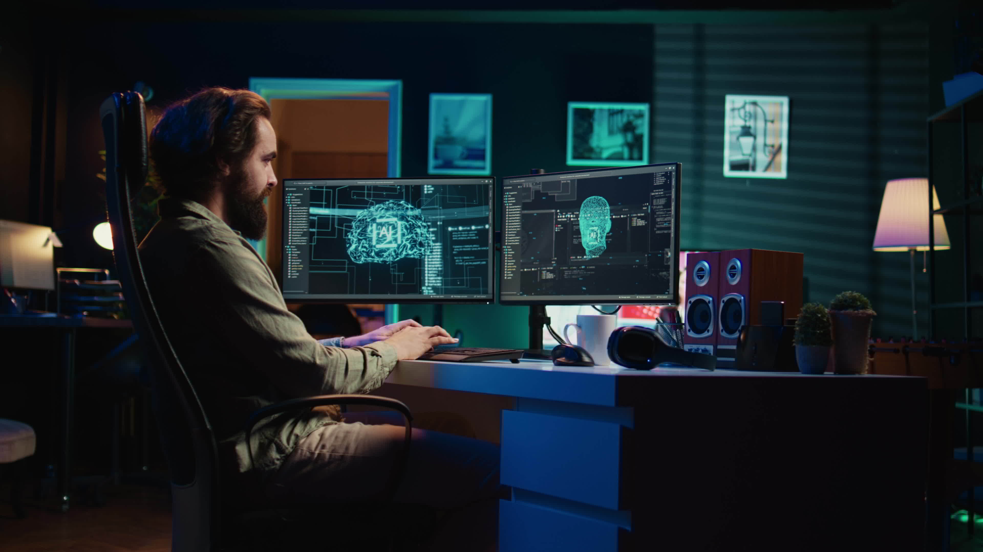 Pleased Programmer Proud Of Making Sentient Artificial Intelligence Ask Existential Questions