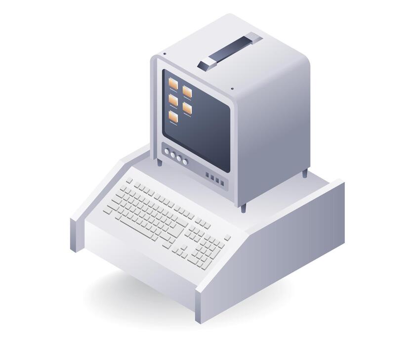 Old Computer Vector Art, Icons, and Graphics for Free Download