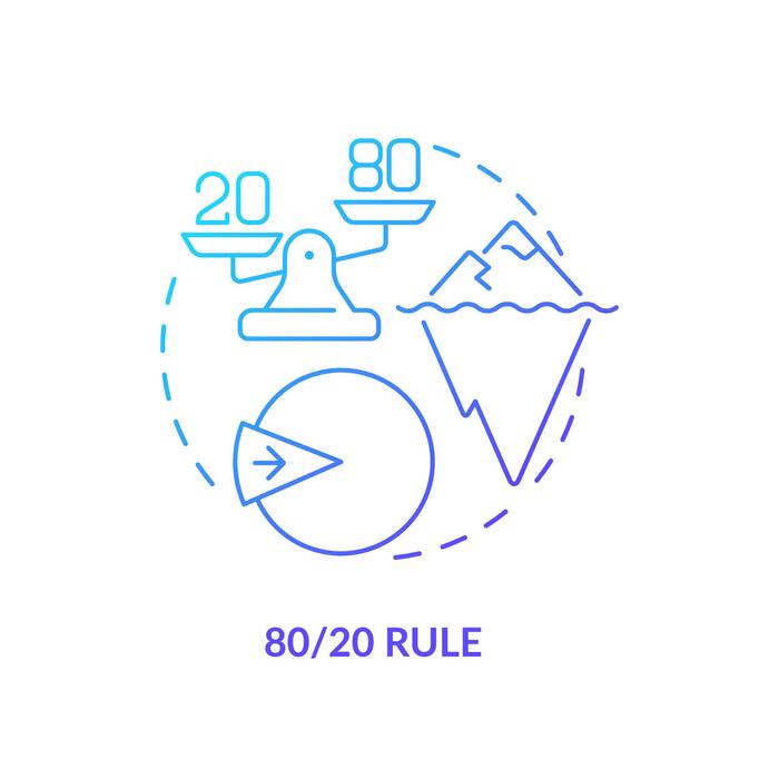8020 Rule Vector Art, Icons, and Graphics for Free Download