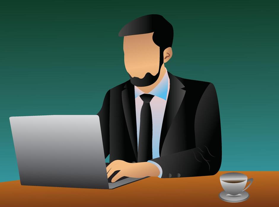 Man Computer Vector Art, Icons, and Graphics for Free Download