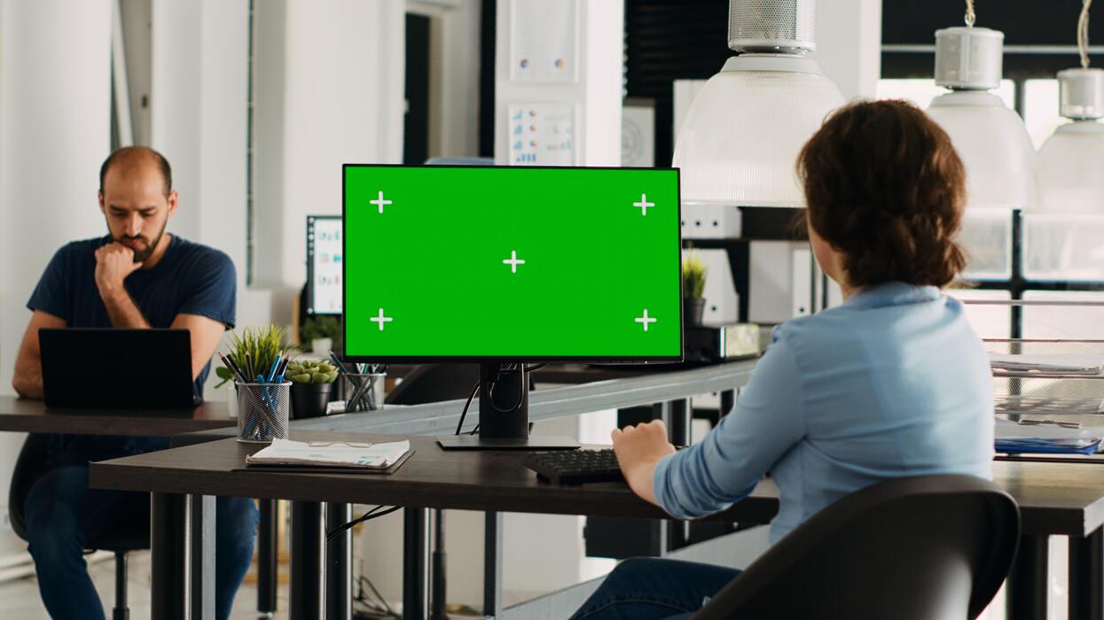 Green Screen Monitor Stock Photos, Images and Backgrounds for Free Download