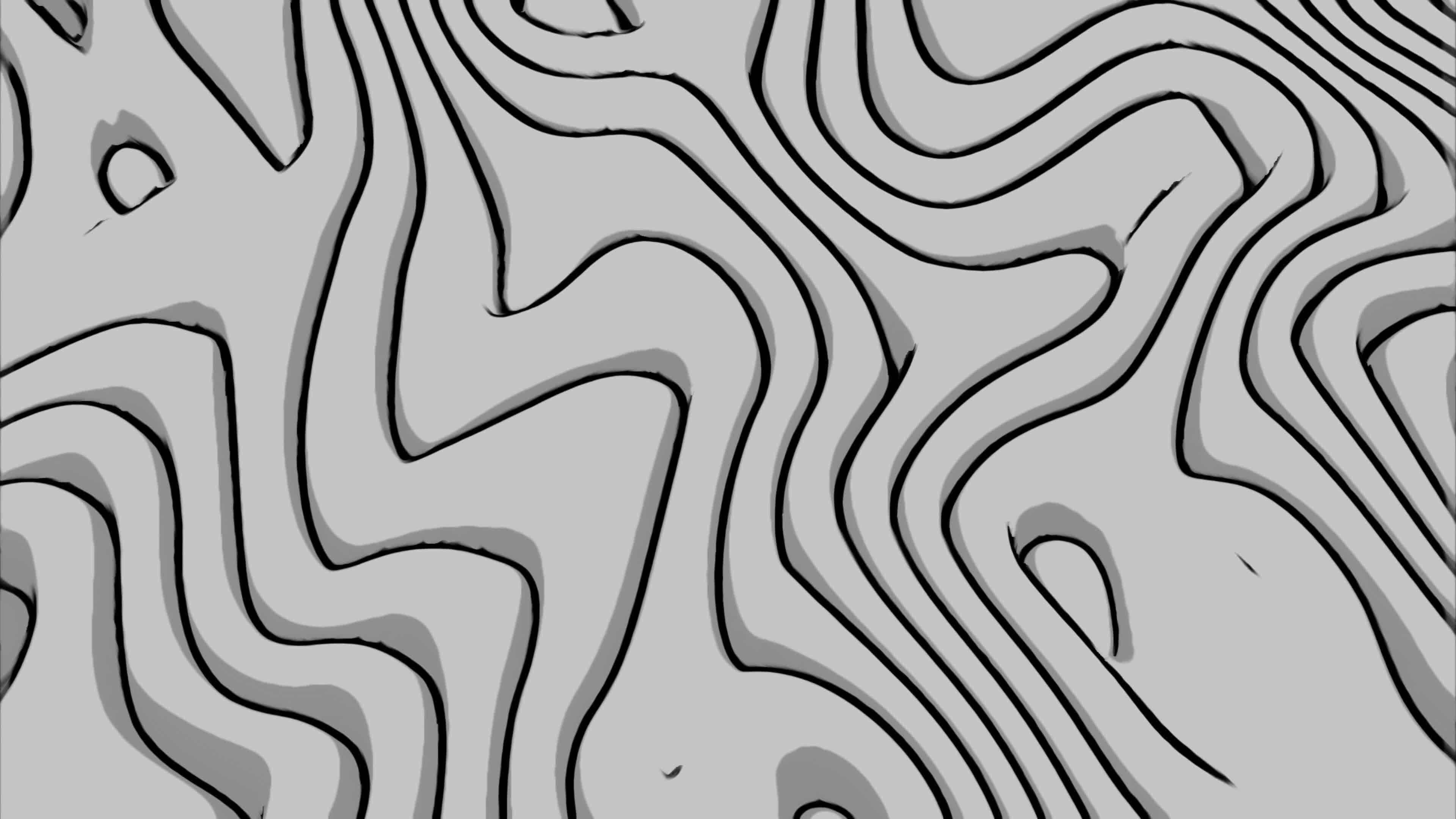 Abstract Monochrome Curves Background Design Flowing And Transforming