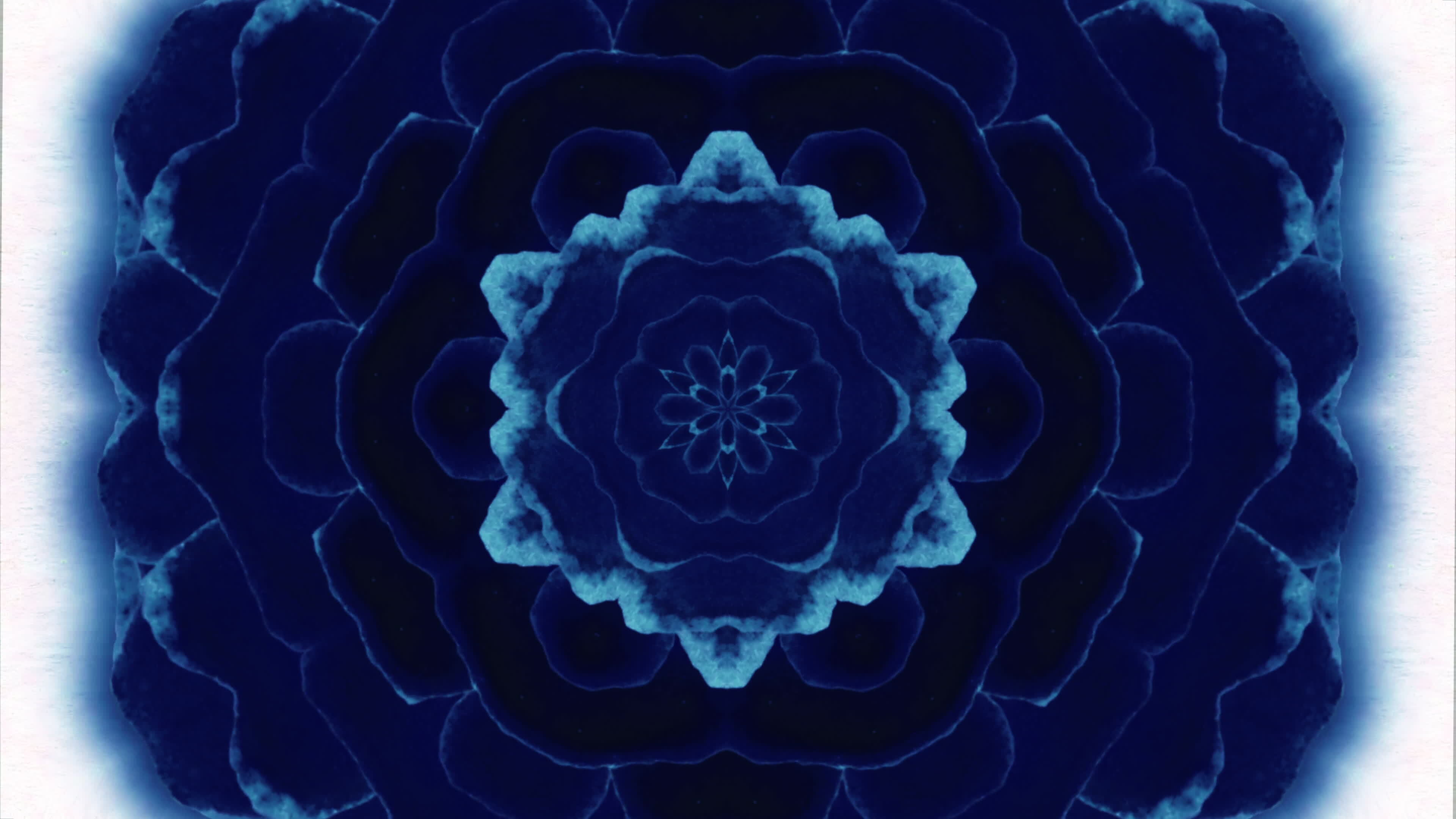 Abstract Kaleidoscope Background Animation Glowing Lines Creating Symmetrical Kaleidoscope
