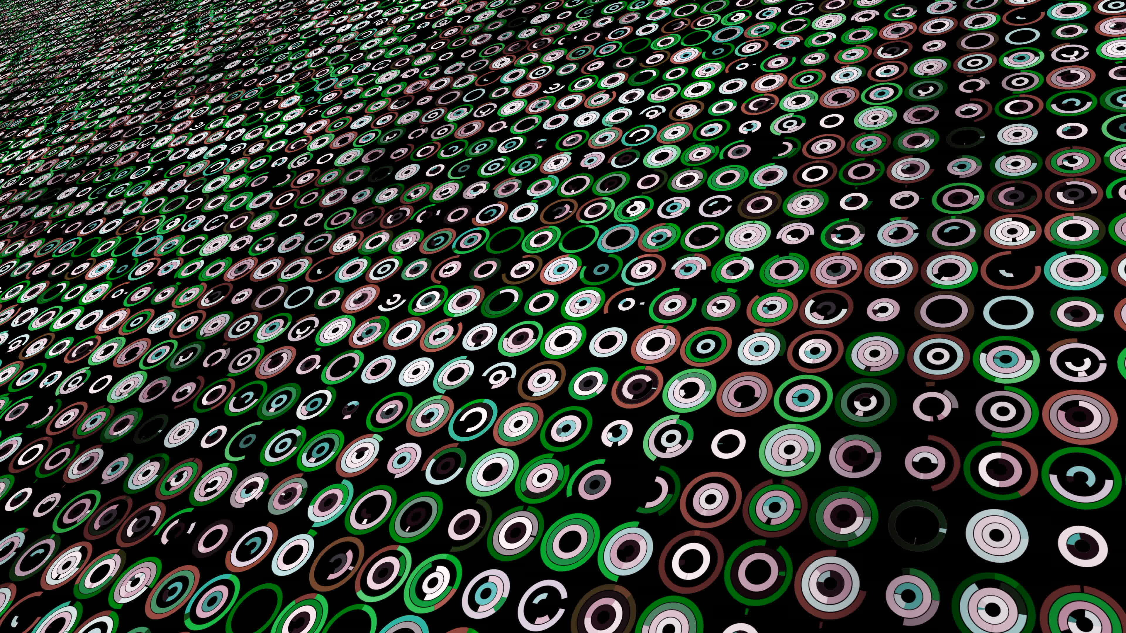 Glowing digital data circle lights blinking and spinning. Animation ...