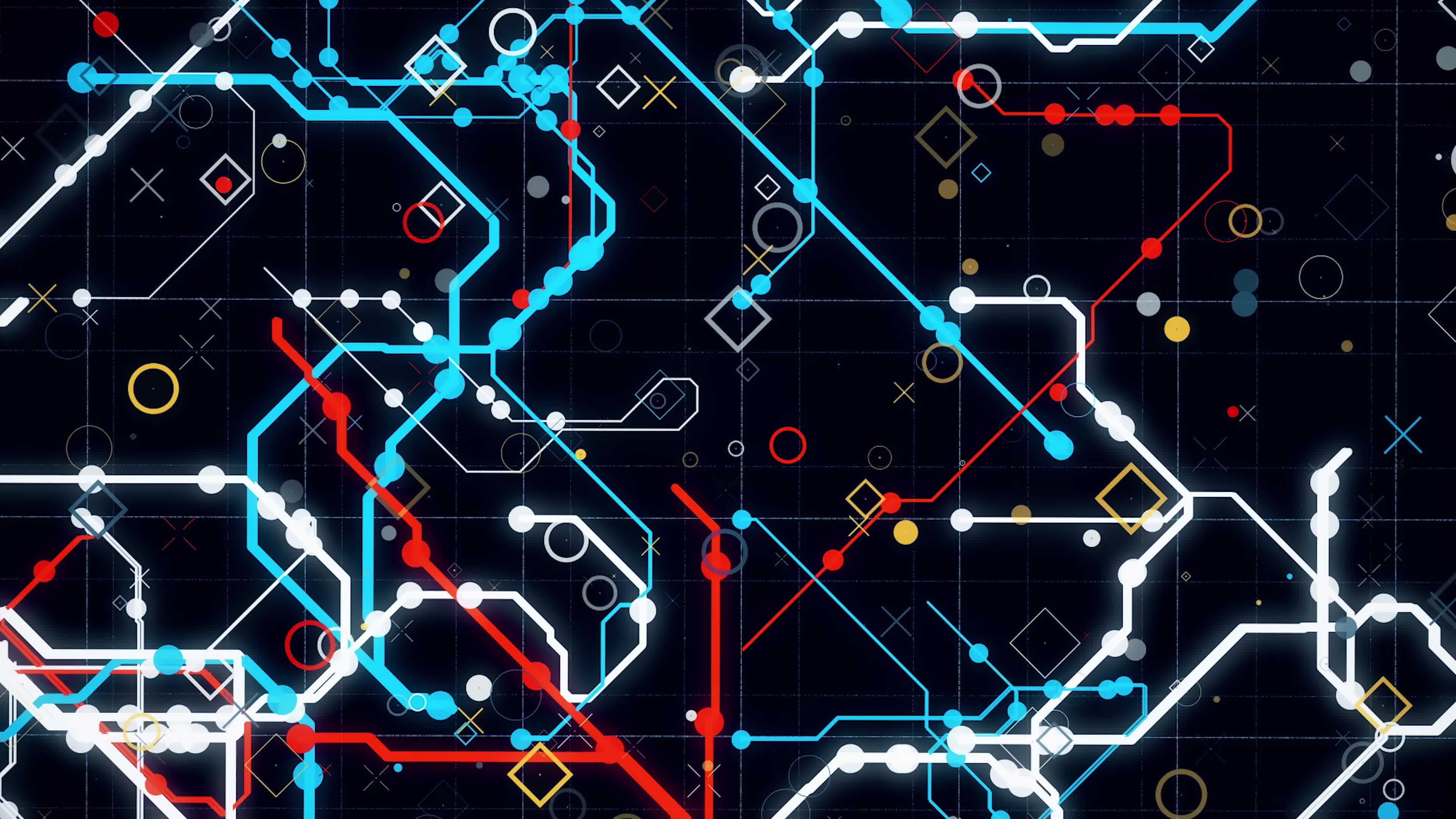 Abstract Futuristic Electronic Circuit Board With Electrical Signals