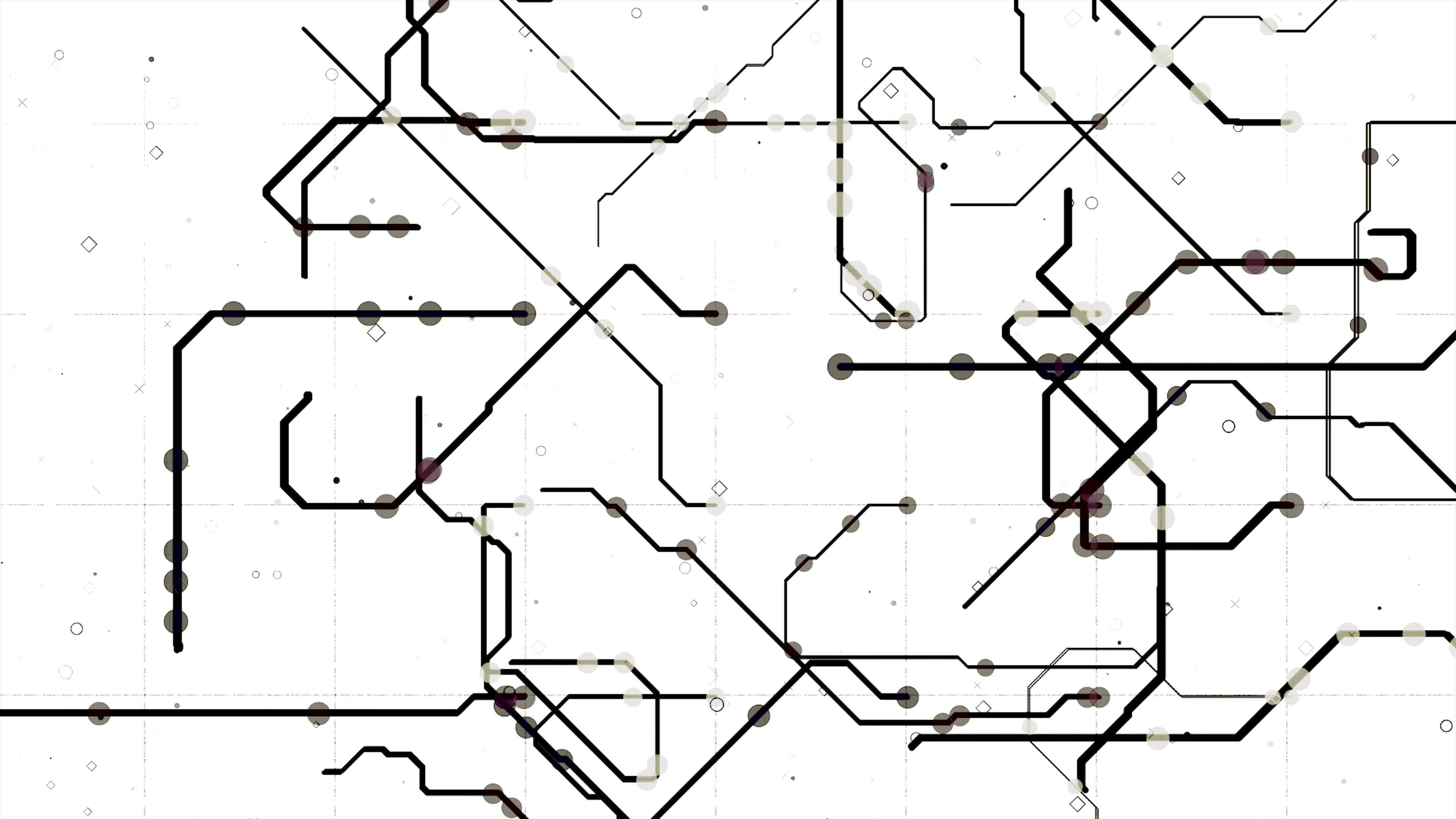 Electric Scheme Circuit With Bright Abstract Signals Flowing Into Different Directions On White