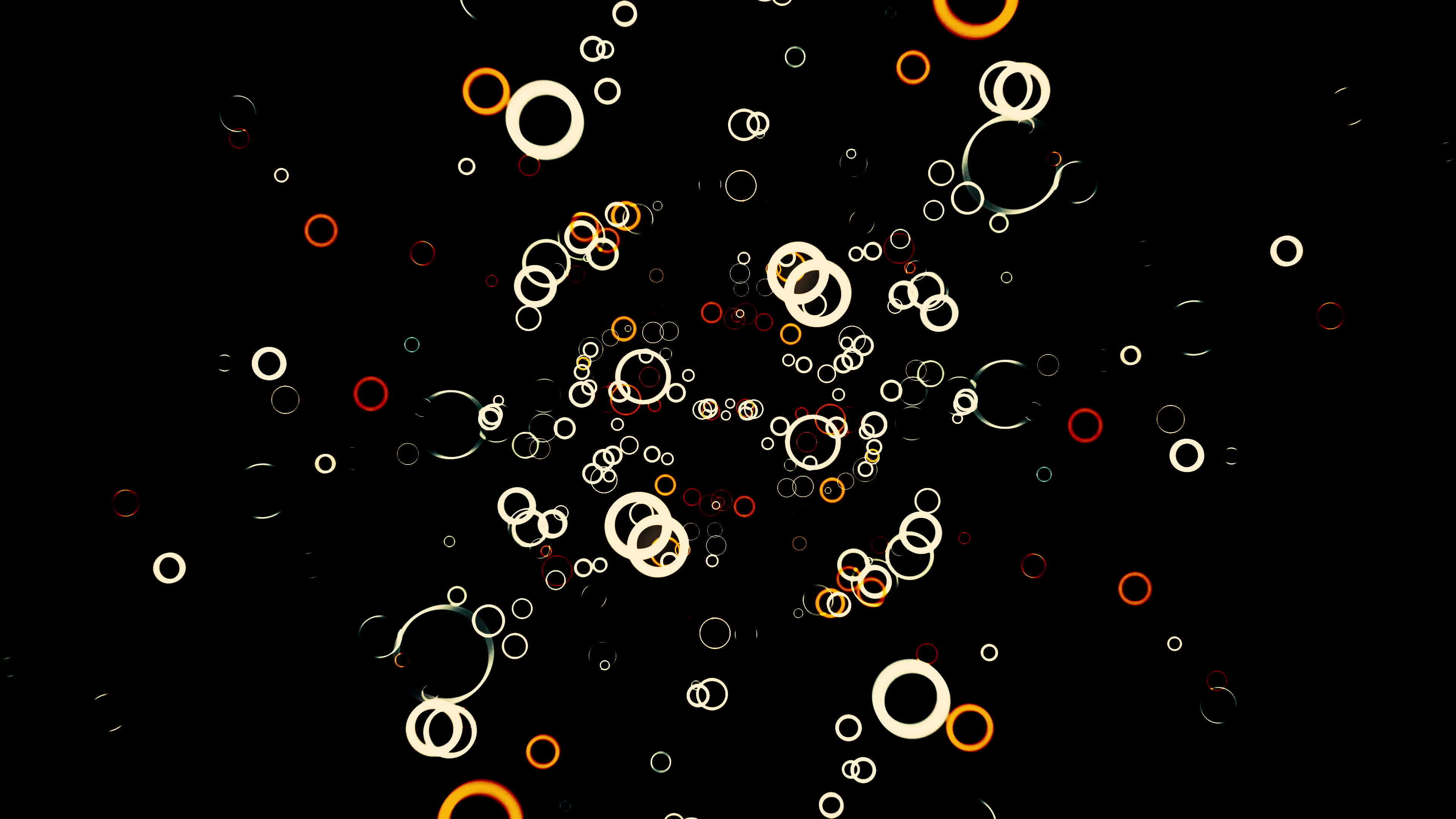 Many Small Colored Circles Appear On A Dark Background And Move Slowly Seamless Loop Animation