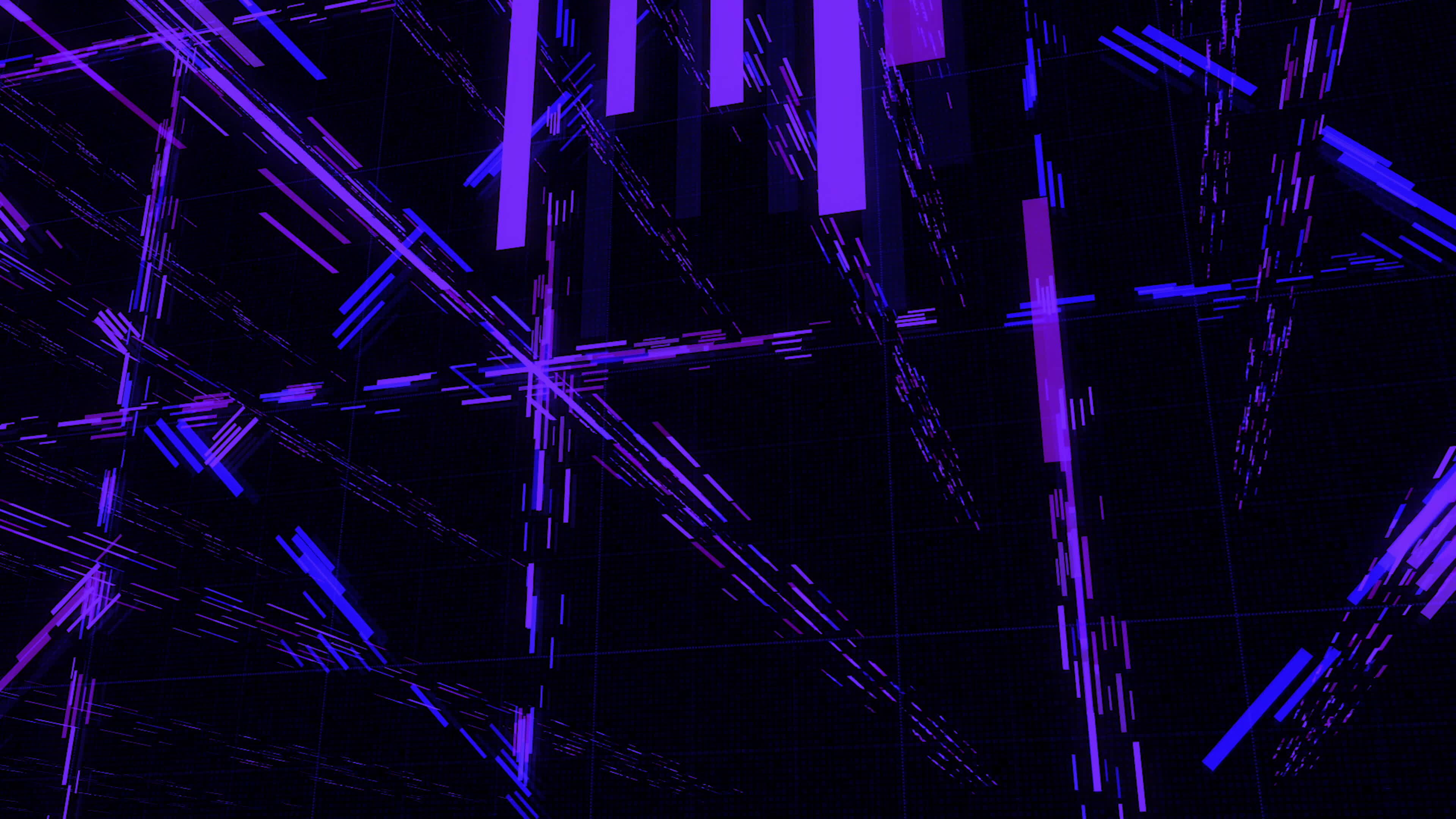 Abstract Moving Neon Purple Lines On Black Background Seamless Loop