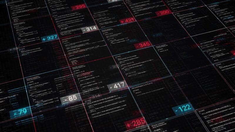 Hacking activities on computer black screen. Animation. Cybercrime ...