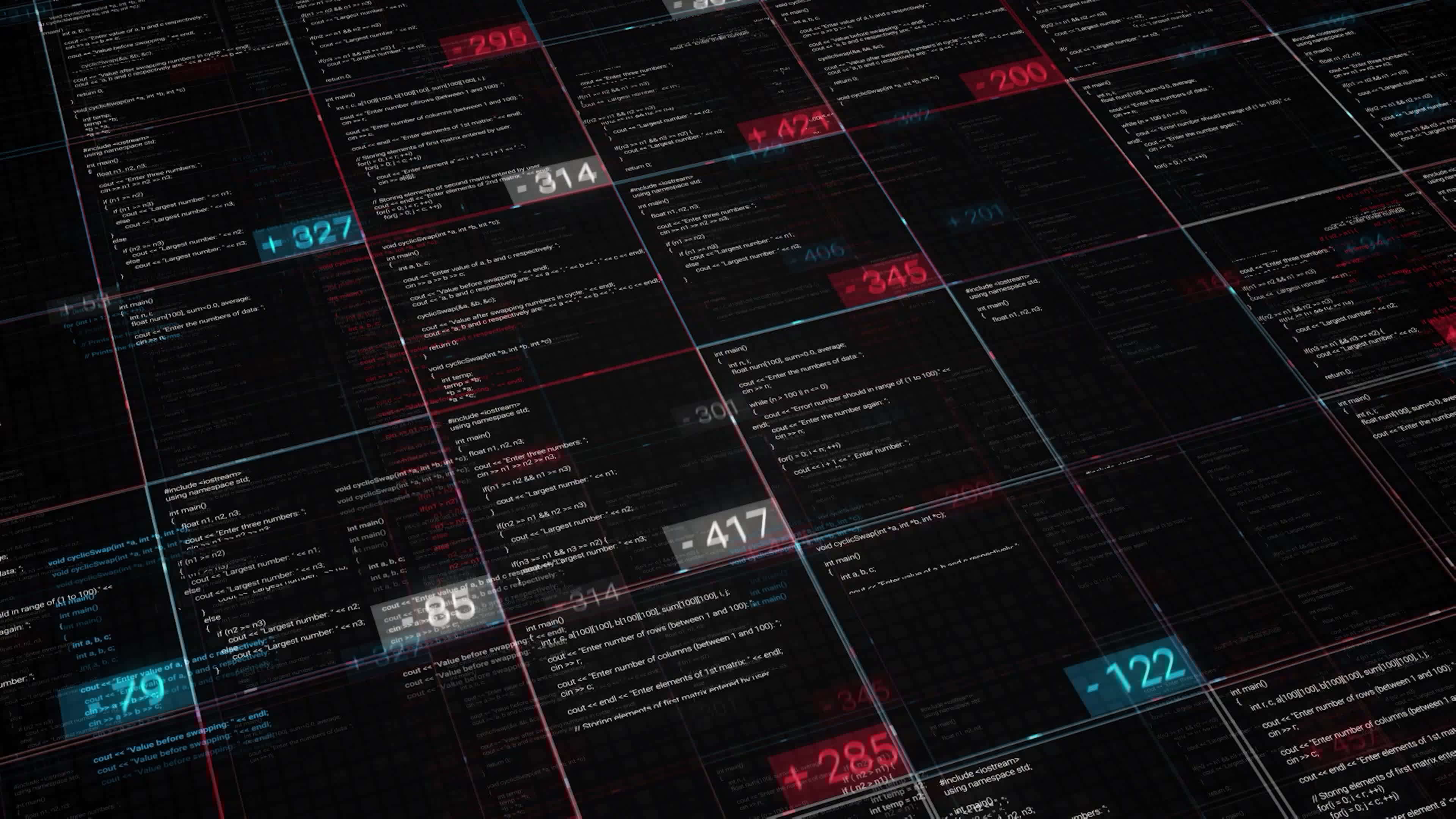 Hacking Activities On Computer Black Screen Animation Cybercrime