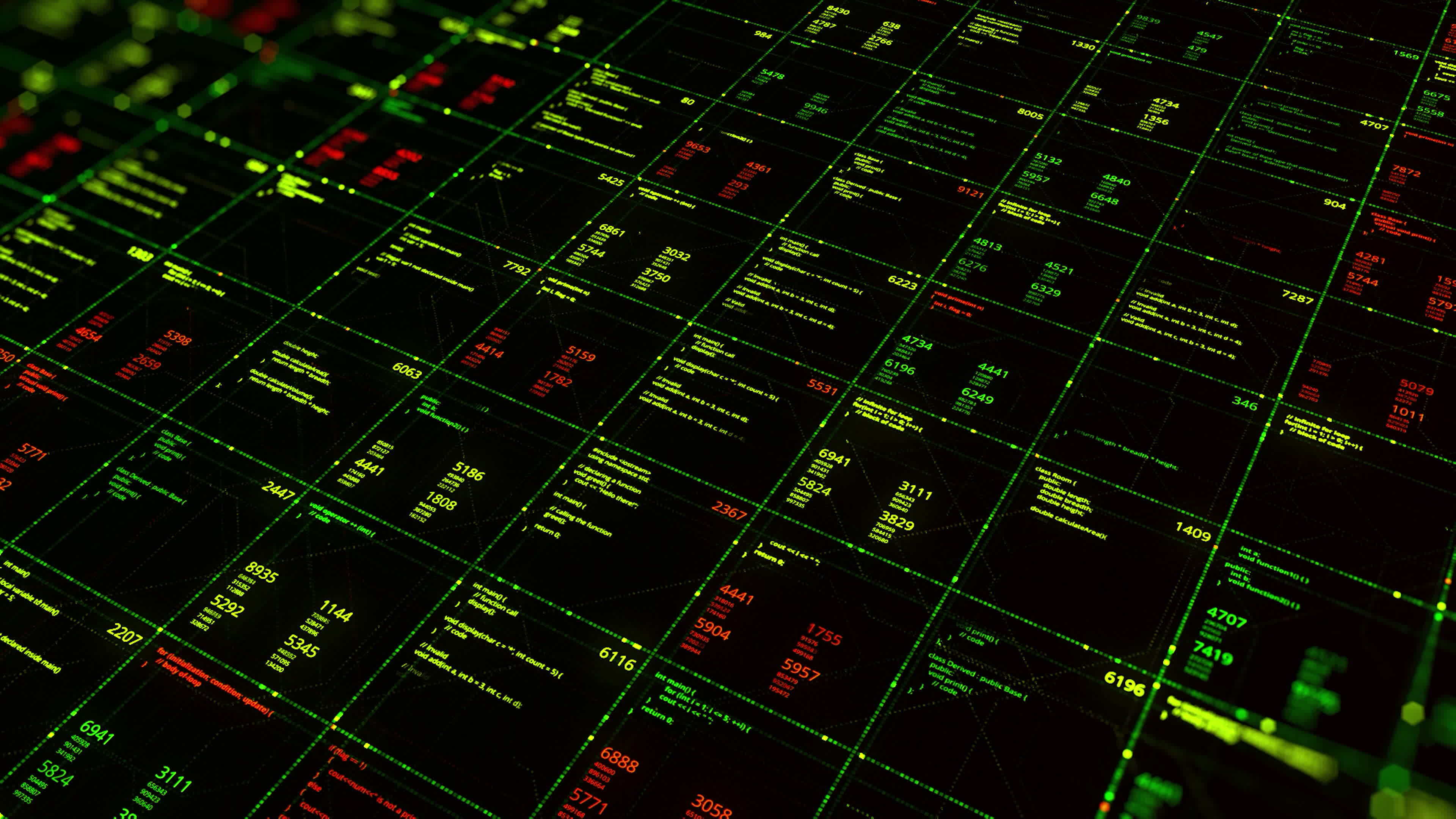 Programming Or Hacking Code On A Digital Screen Encoded Message Encryption Animation