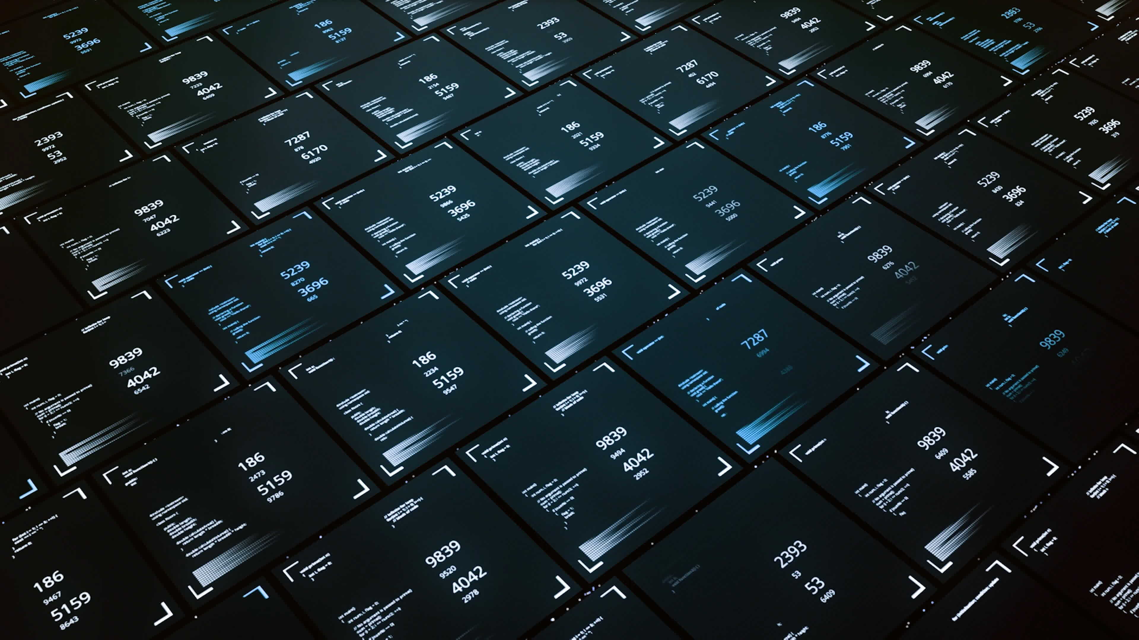 3d Computer Cells With Numbers Animation Business Structure In 3d Computer Graphics With