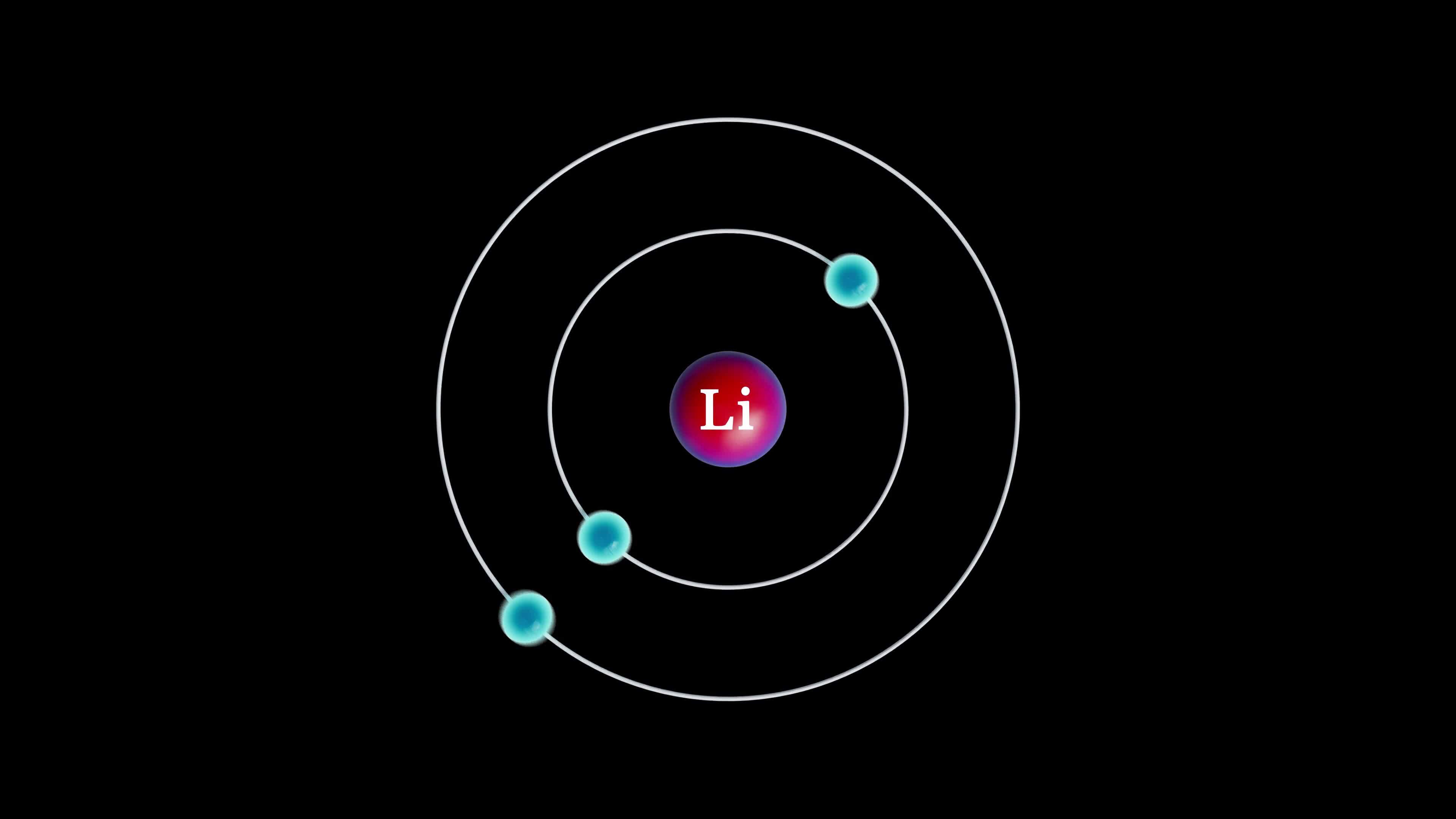 Lithium Atom With Electrons Revolving Around The Atom 42346965 Stock
