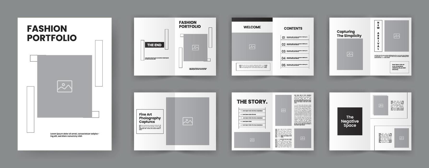 Fashion Portfolio Template Vector Art, Icons, and Graphics for Free Download