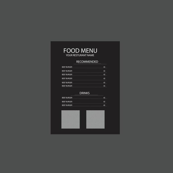 Food Menu List Vector Art, Icons, and Graphics for Free Download