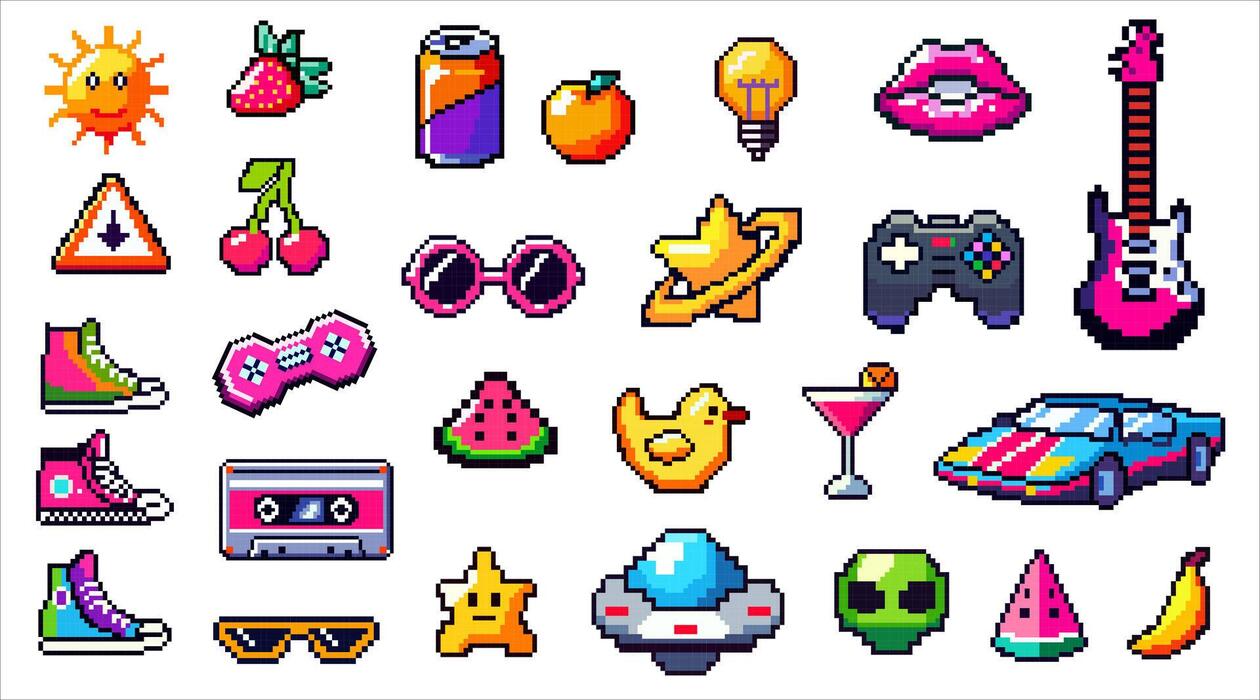 Pixel Art Vector Art, Icons, and Graphics for Free Download