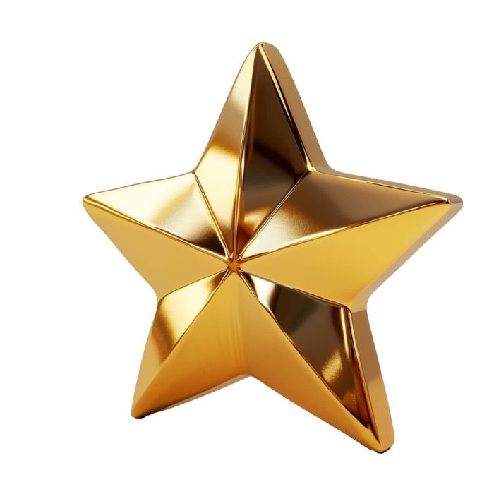 3d Gold Rendering Star PNGs for Free Download