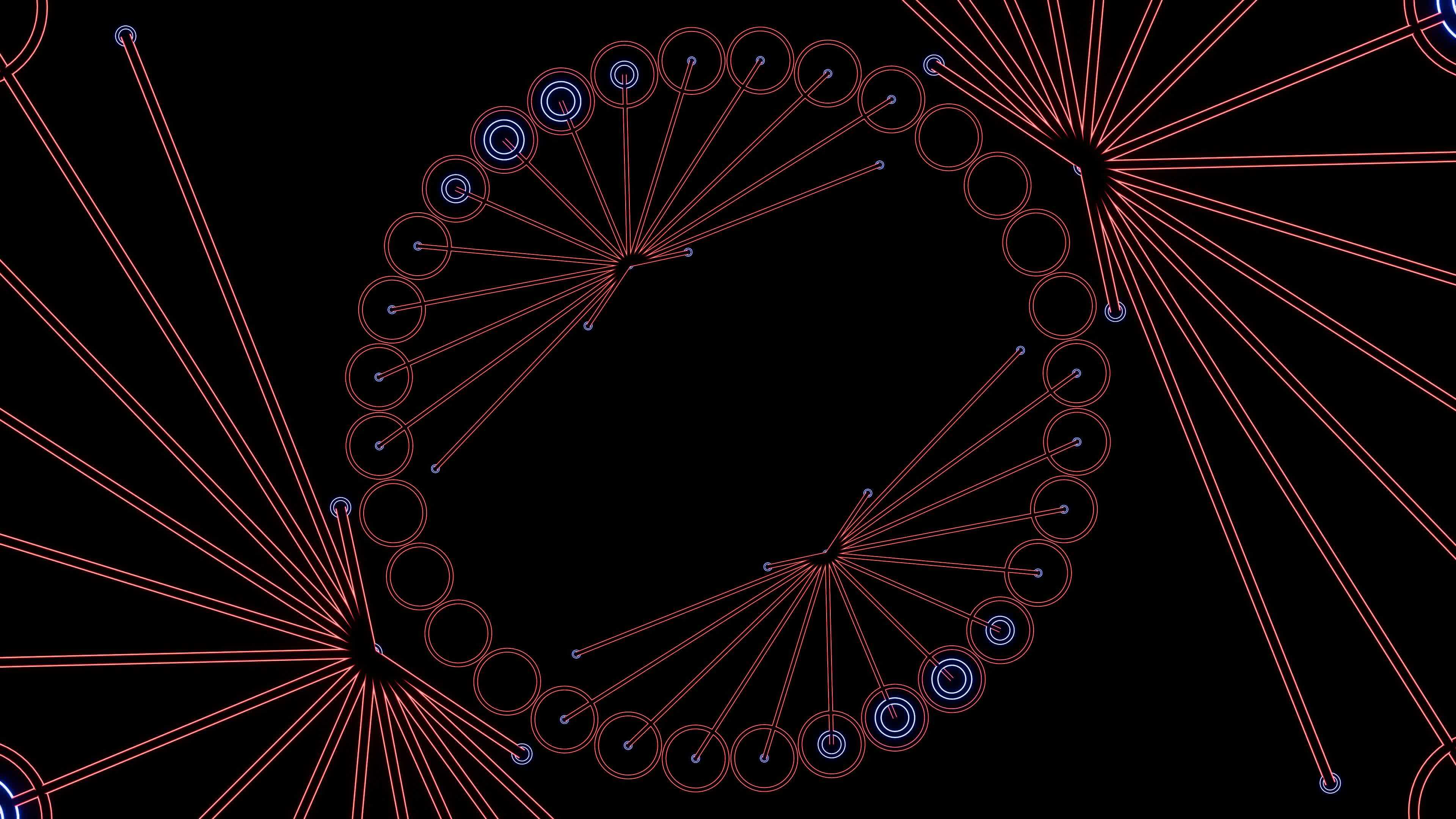 Endless looping neon pattern of spheres and lines VJ Loop 42474546 ...