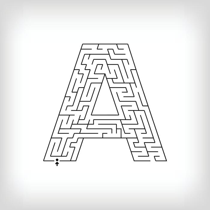 Alphabet Maze Vector Art, Icons, and Graphics for Free Download
