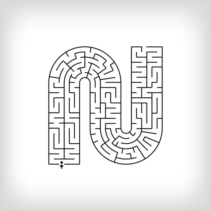 Letter Maze Vector Art, Icons, and Graphics for Free Download