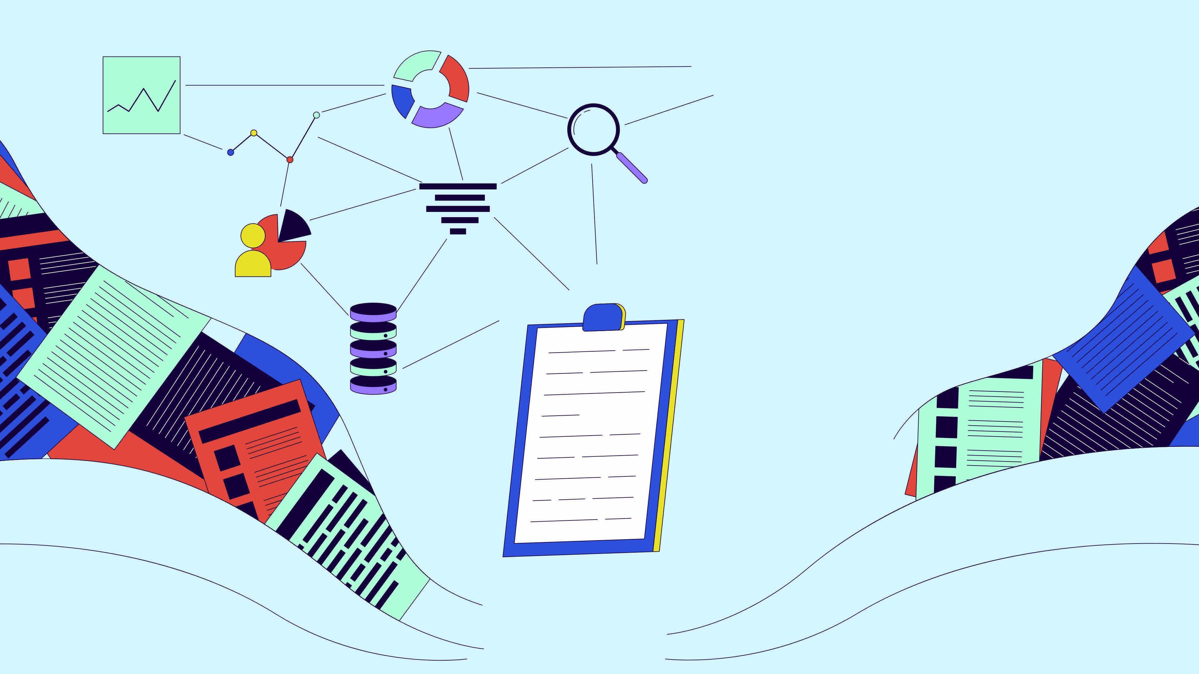 Database Management Line 2d Animation Corporate Planning 4k Video