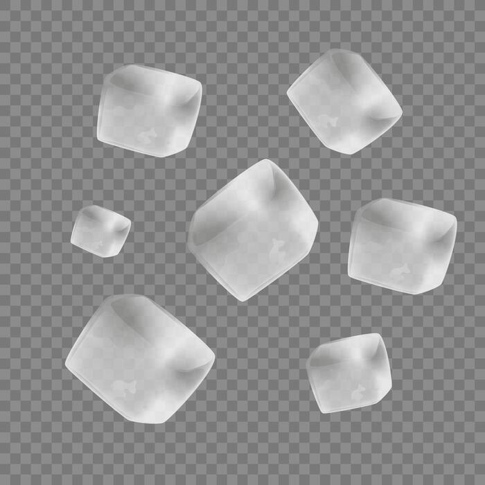 Realistic Ice Cube Vector Art, Icons, and Graphics for Free Download