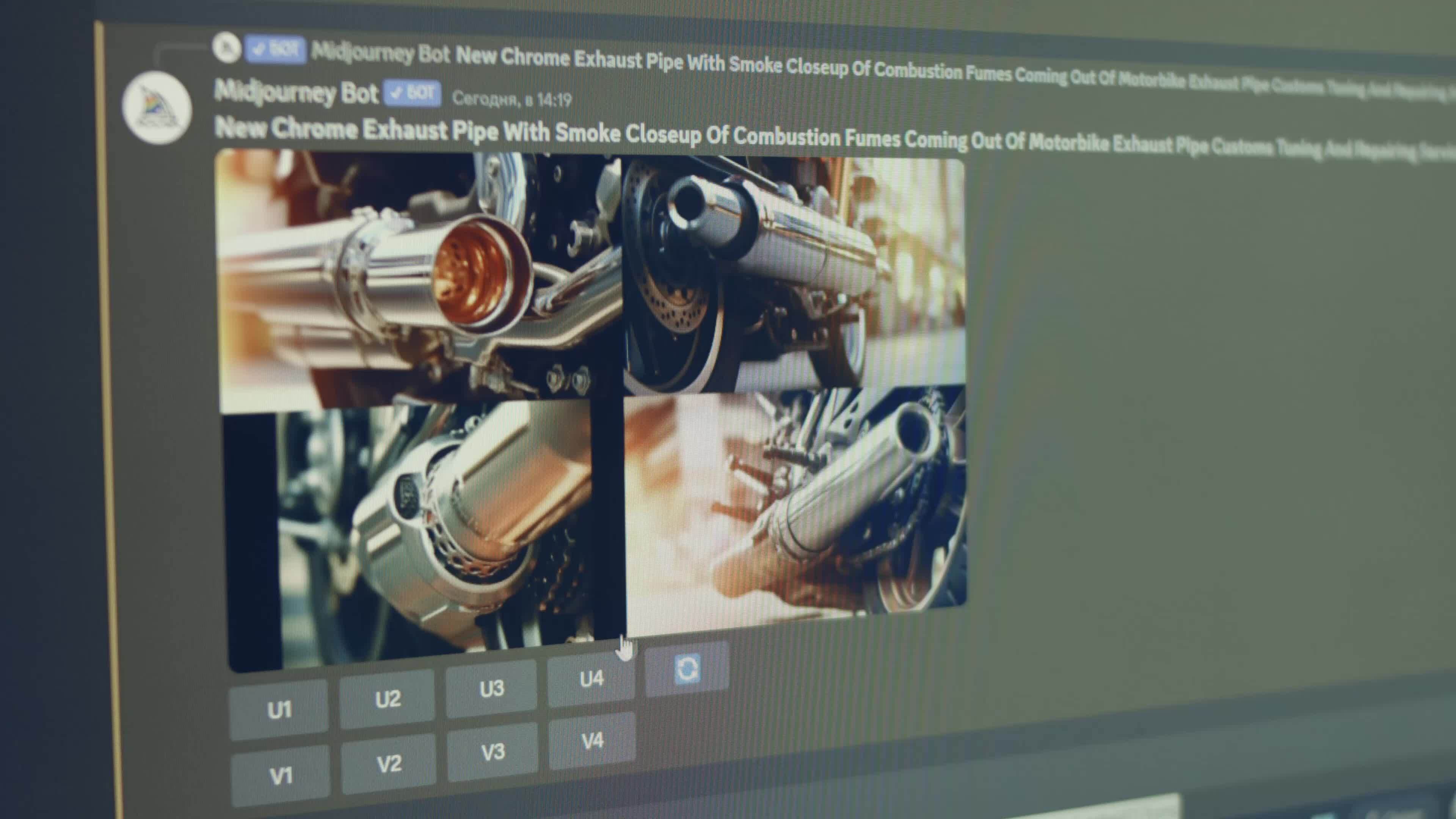 AI Generated Generation process of artistic content by AI on computer ...