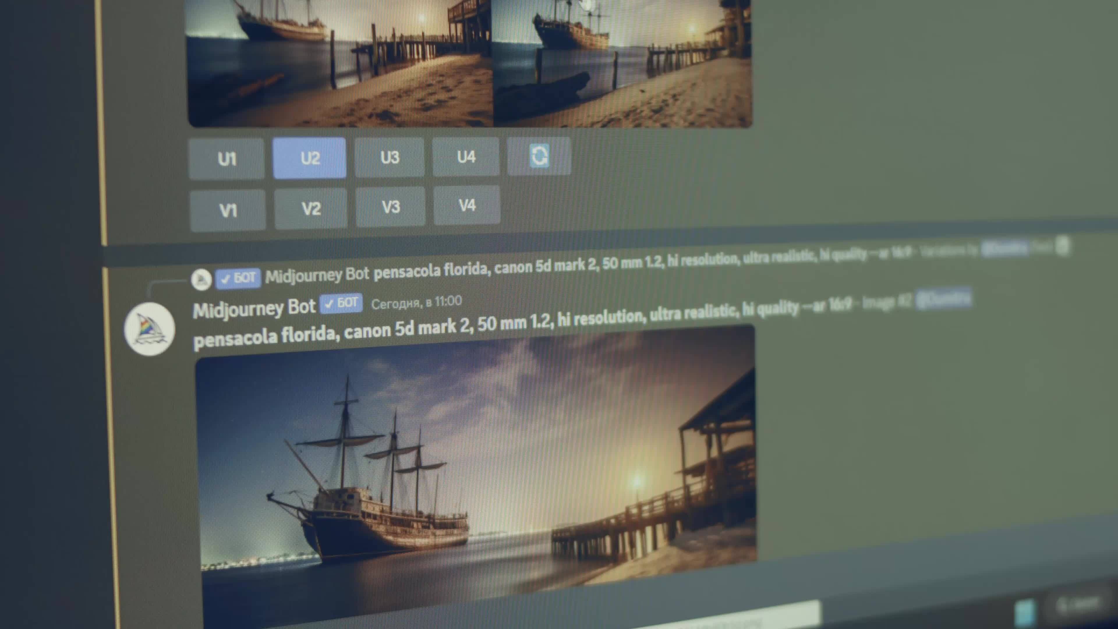 AI Generated Generation process of artistic content by AI on computer ...