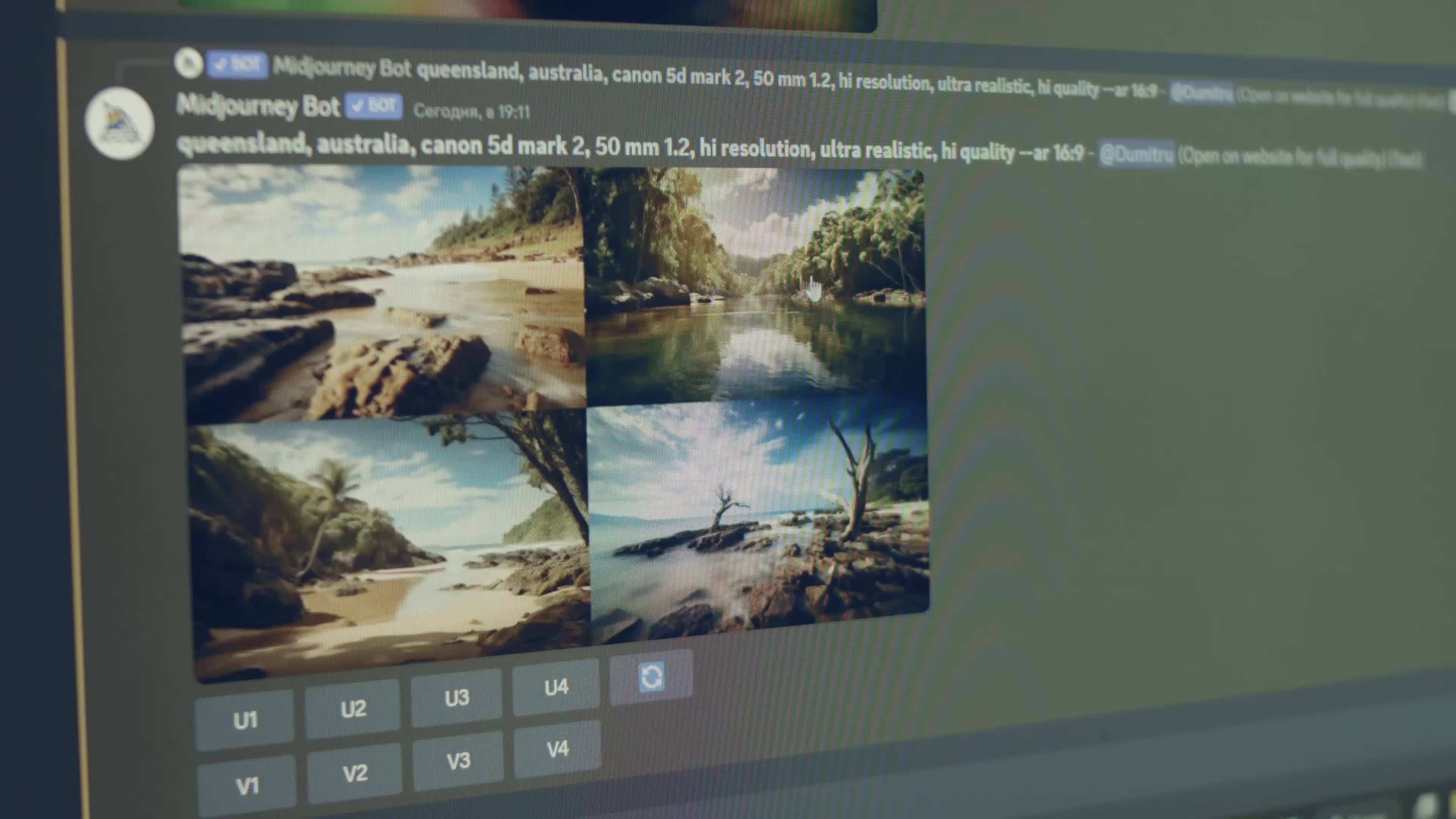 AI Generated Generation process of artistic content by AI on computer ...