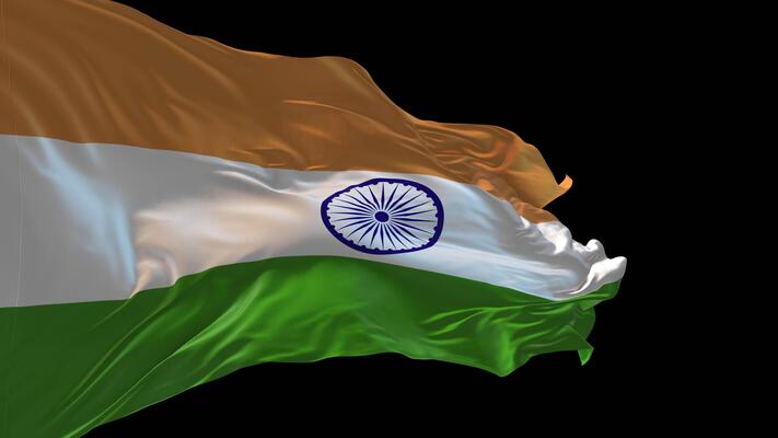 Indian Flag Green Screen Stock Video Footage for Free Download