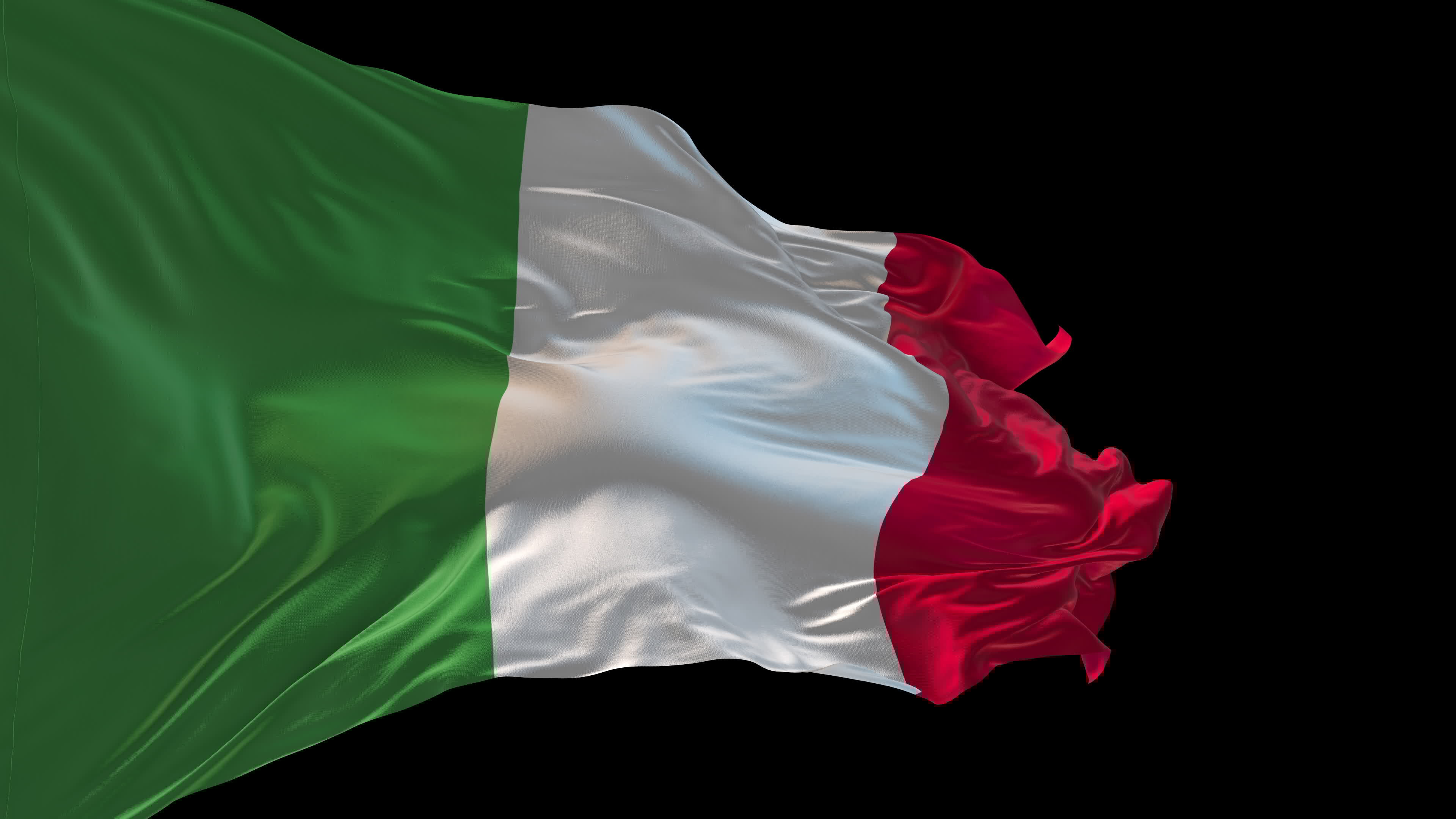 3d animation of the national flag of Italy waving in the wind. 42640445 Stock Video at Vecteezy