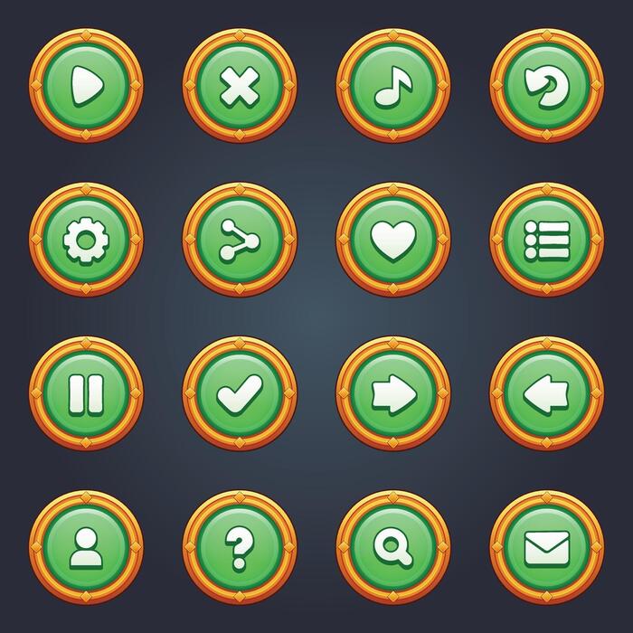 Game Buttons Vector Art, Icons, and Graphics for Free Download