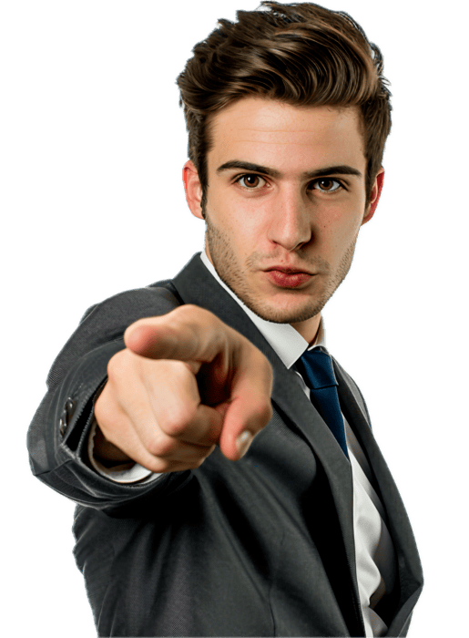 Guy Pointing PNGs for Free Download